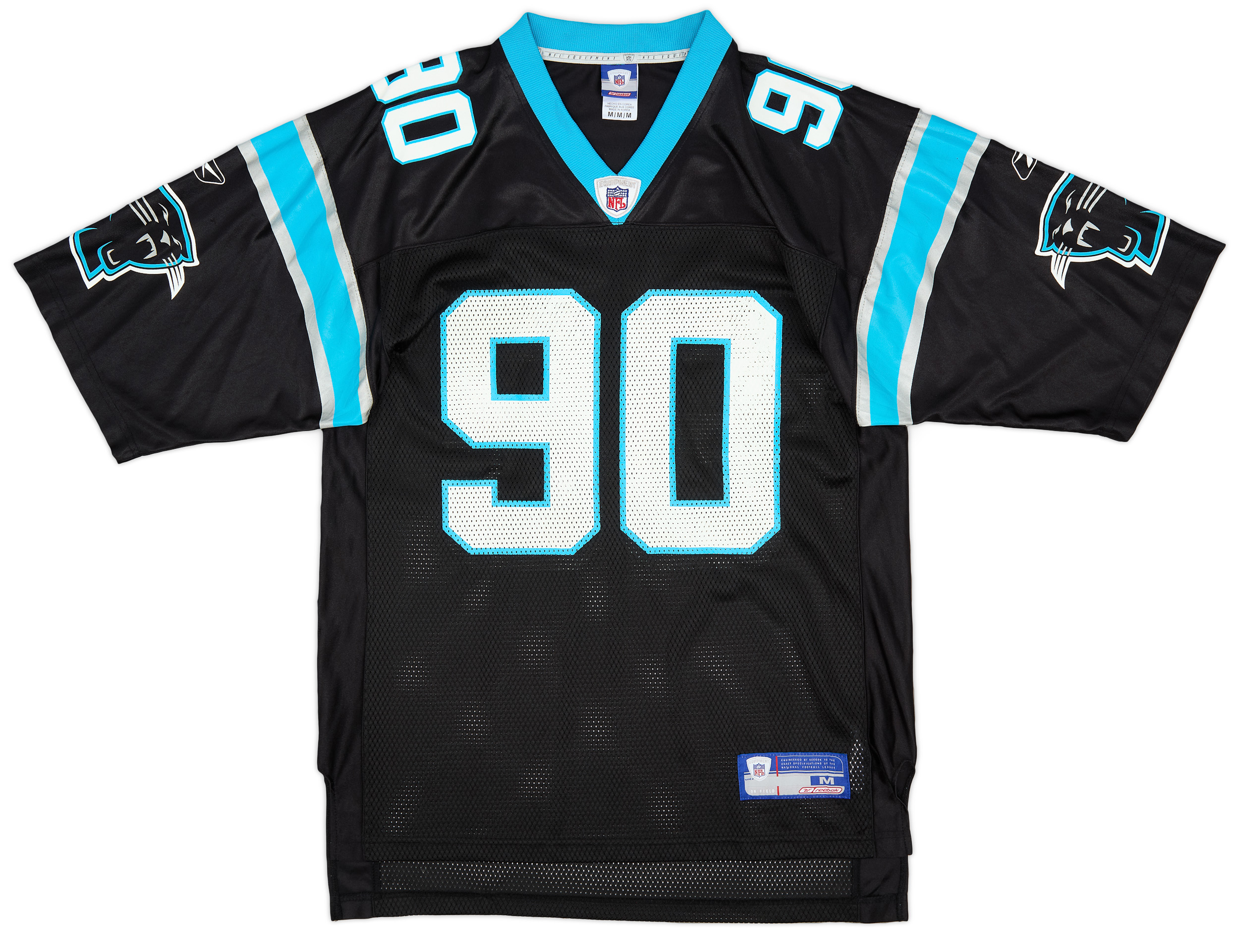 2002-04 Carolina Panthers Peppers #90 Reebok On Field Home Jersey ...