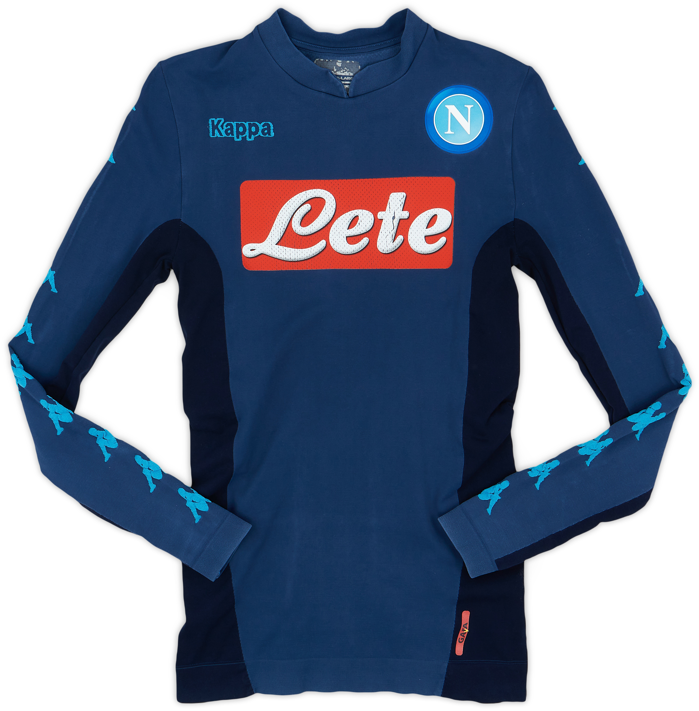 2017-18 Napoli Authentic Kappa Training L/S Shirt - 4/10 - (M/L)