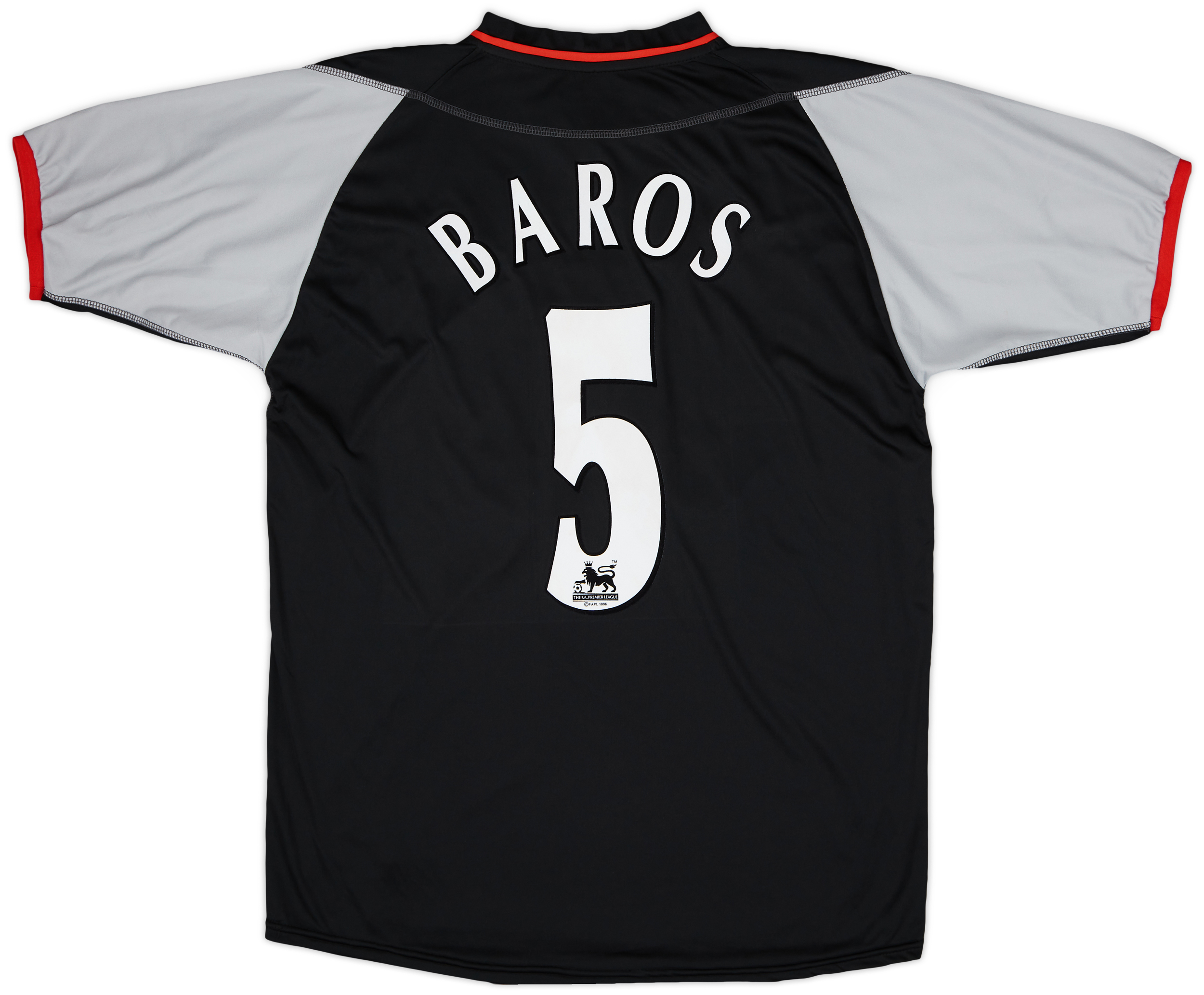 2002-04 Liverpool Away Shirt Baros #5 - 6/10 - (XL)