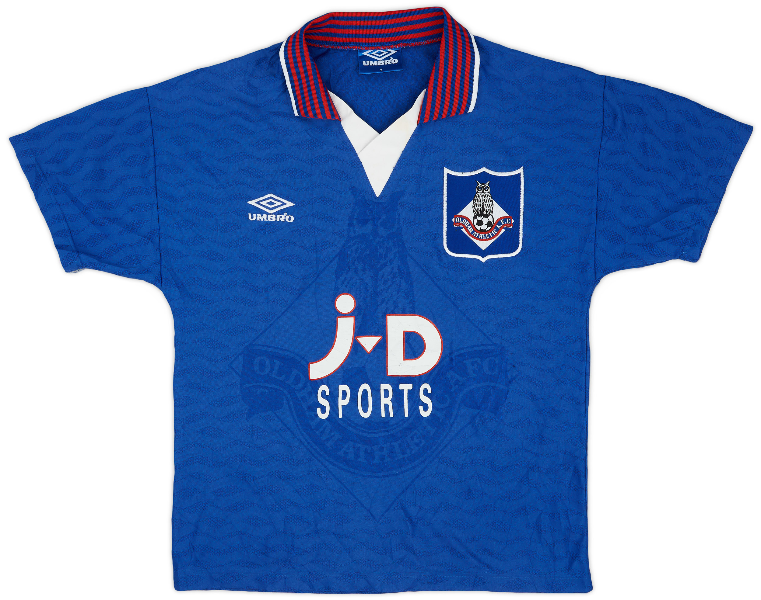 1995-96 Oldham Home Shirt - 8/10 - (Y)