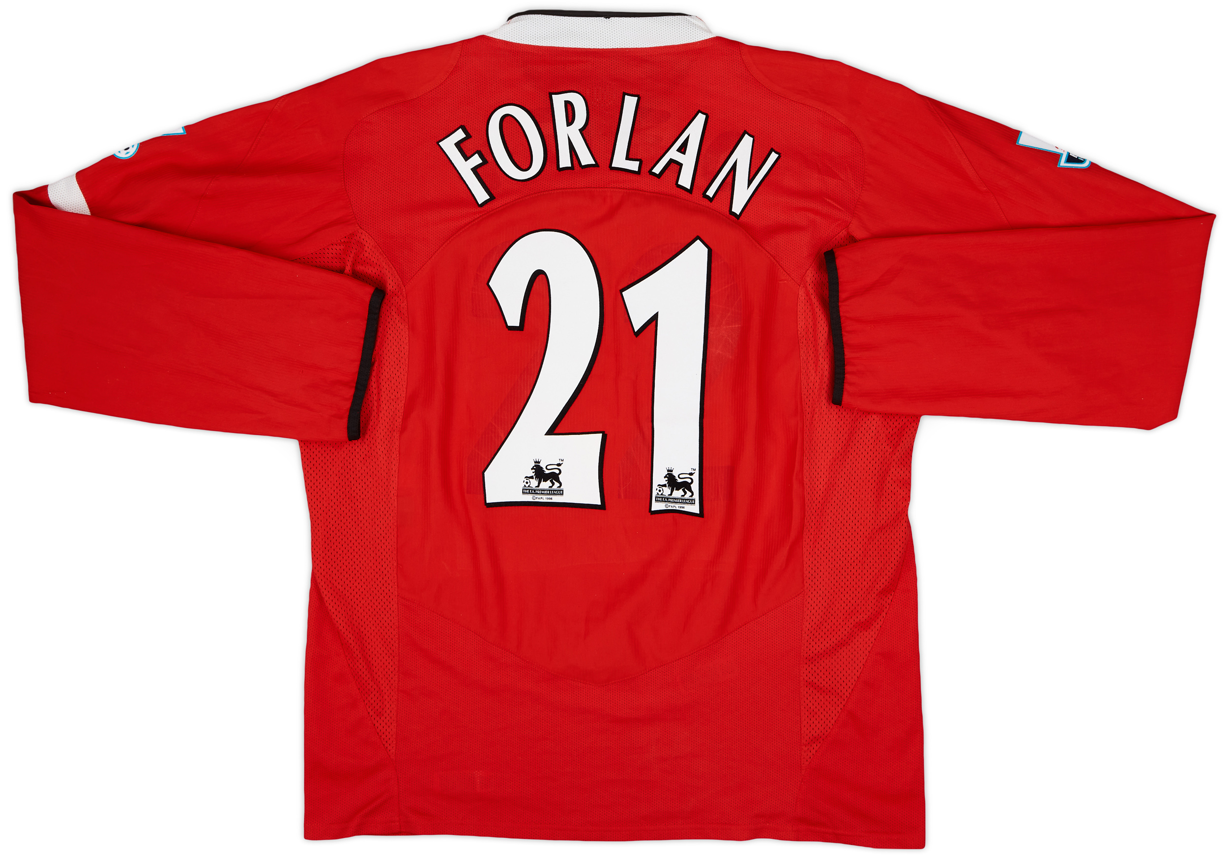 2004-06 Manchester United Home L/S Shirt Forlan #21 - 6/10 - (XL)