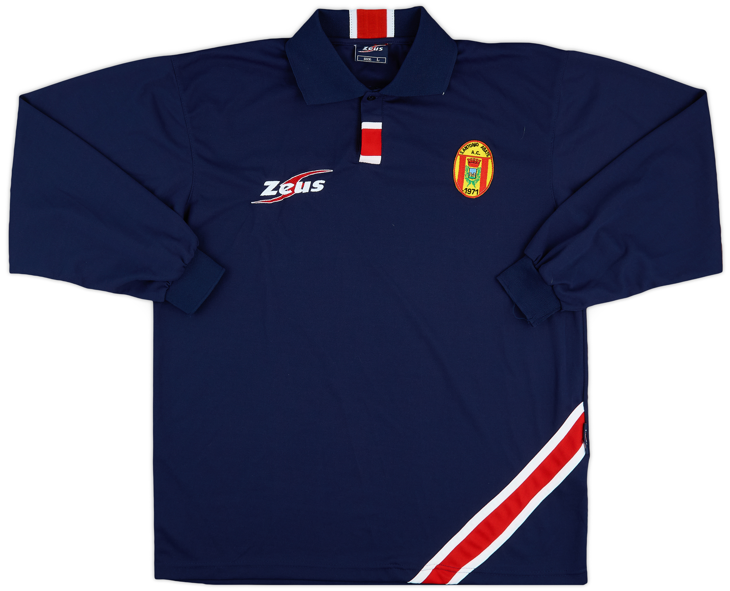 1990s Santantonio Abate Zeus Polo L/S Shirt - 9/10 - (L)