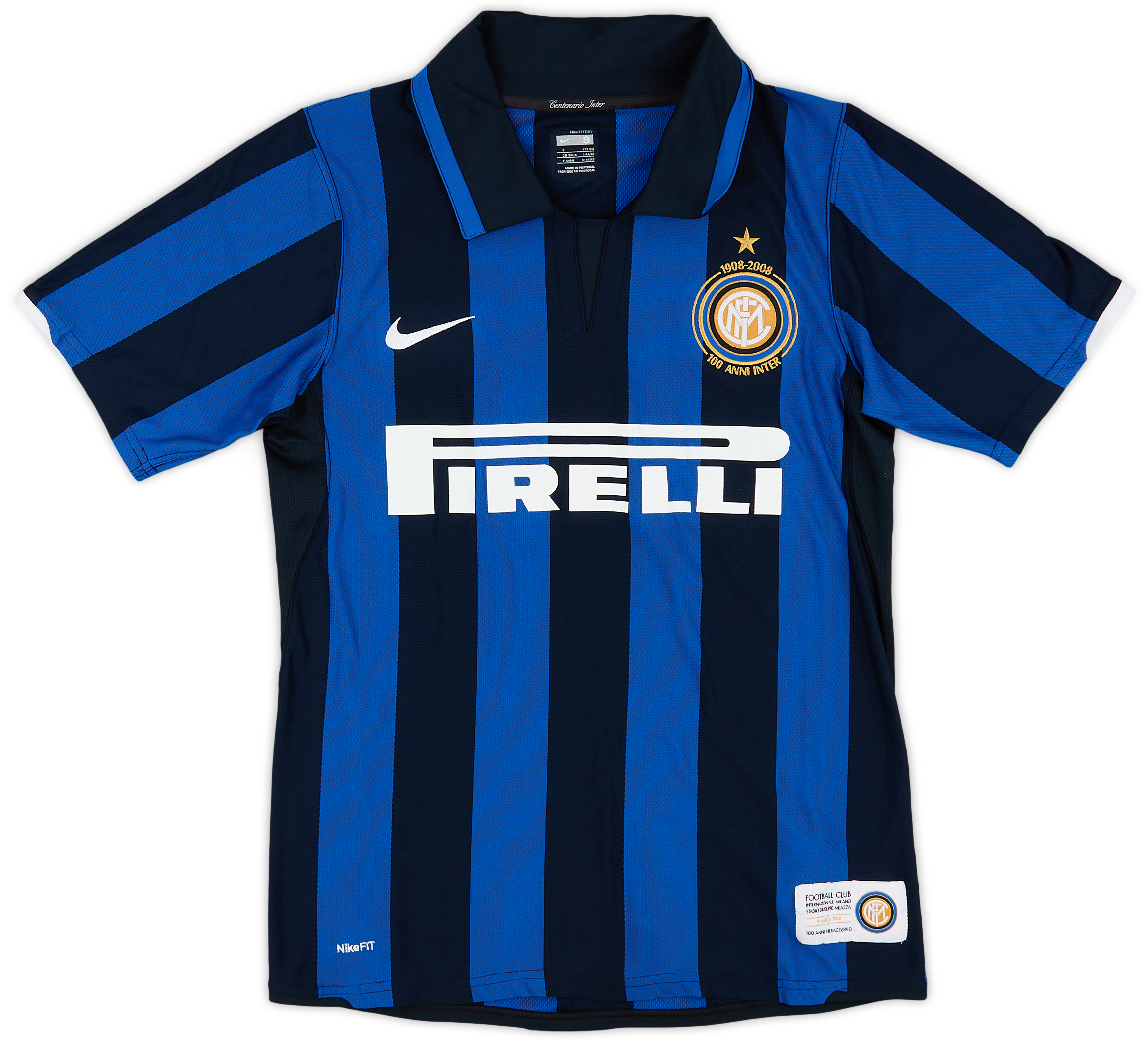 2007-08 Inter Milan Centenary Home Shirt - 9/10 - (S)