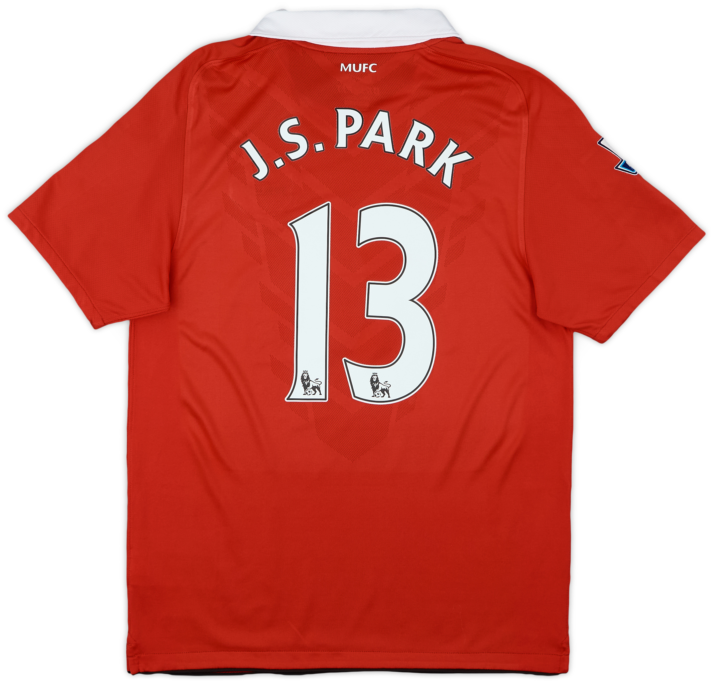 2010-11 Manchester United Home Shirt J.S. Park #13 - 9/10 - (M)
