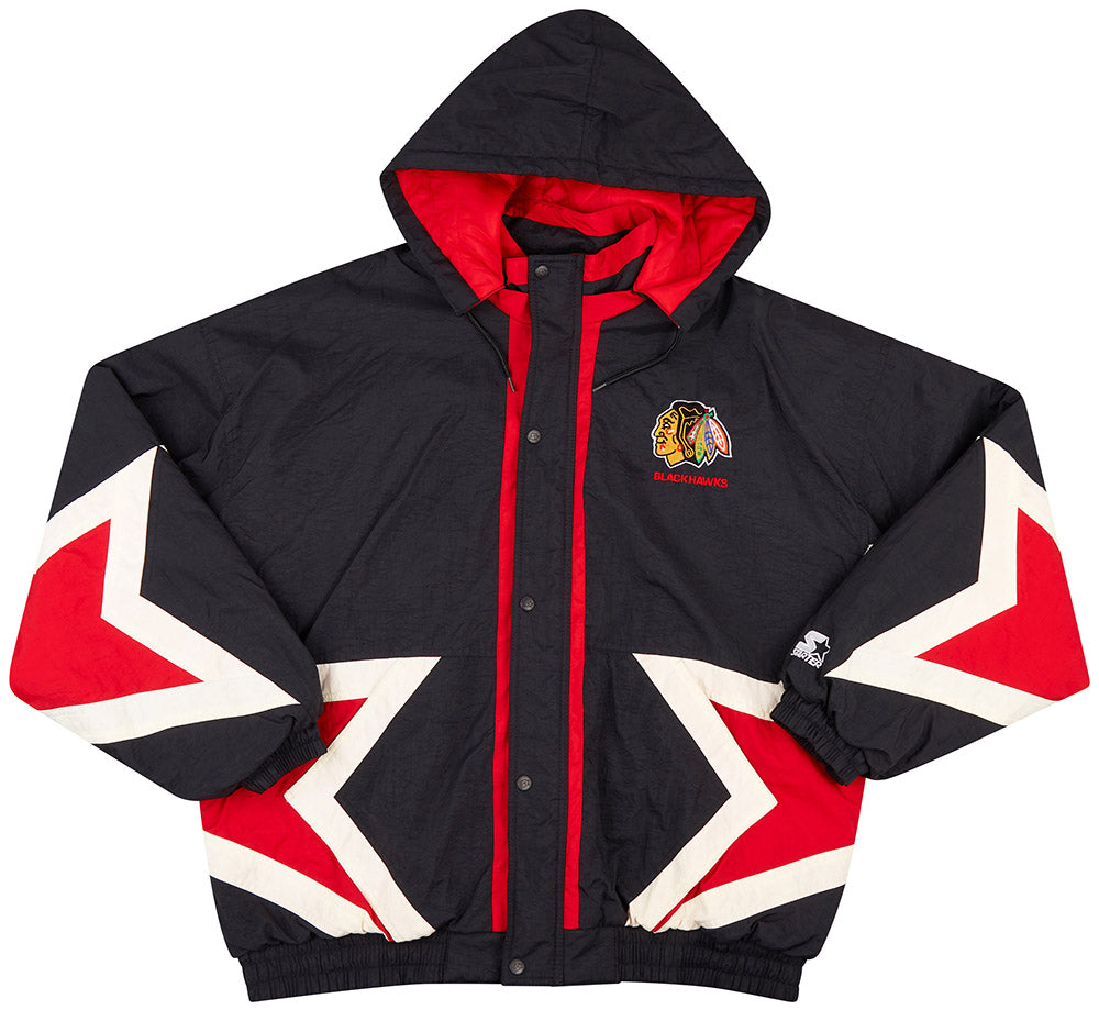 1990s Chicago Blackhawks Starter Rain Coat XL