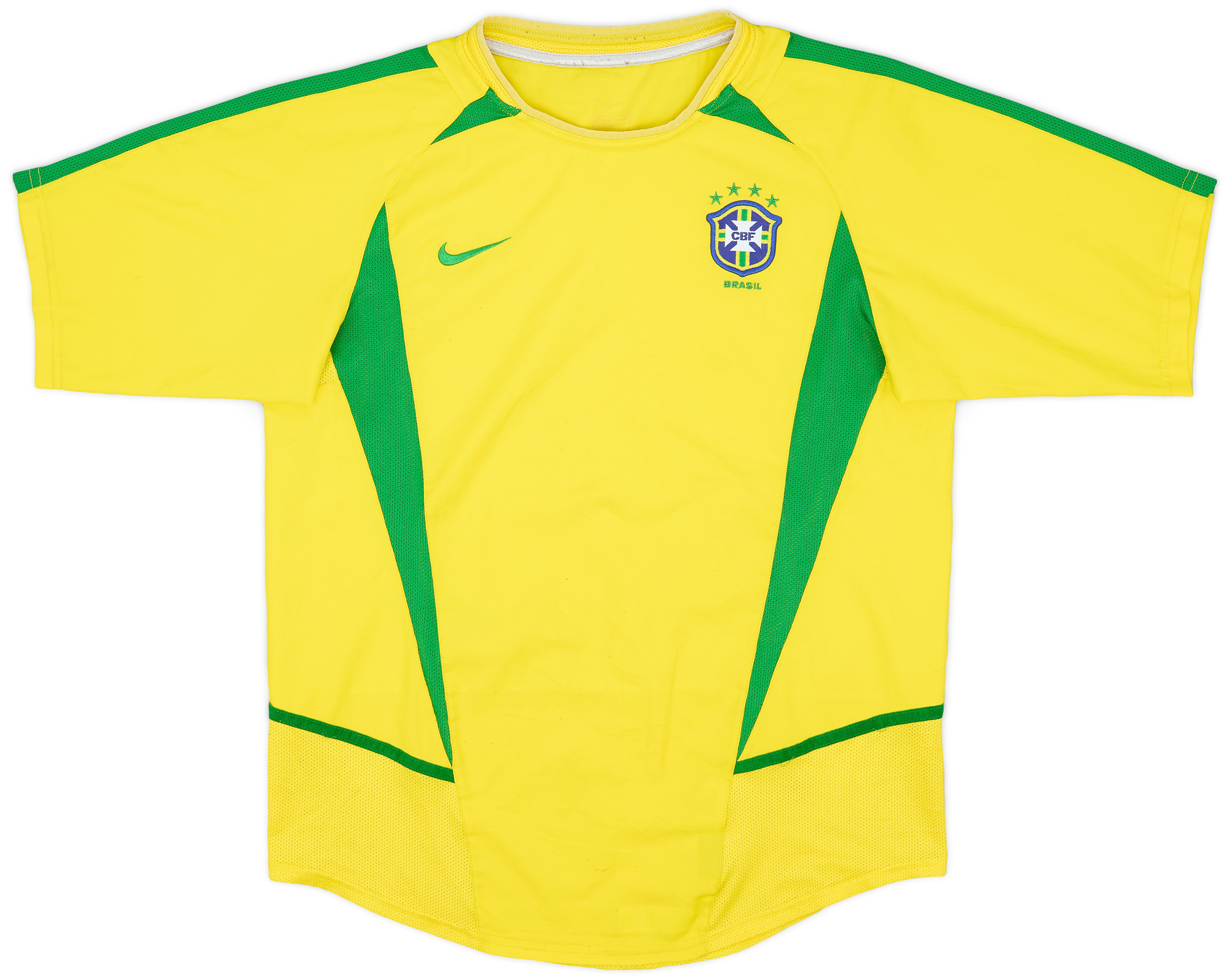 2002-04 Brazil Home Shirt - 7/10 - (XL.Boys)