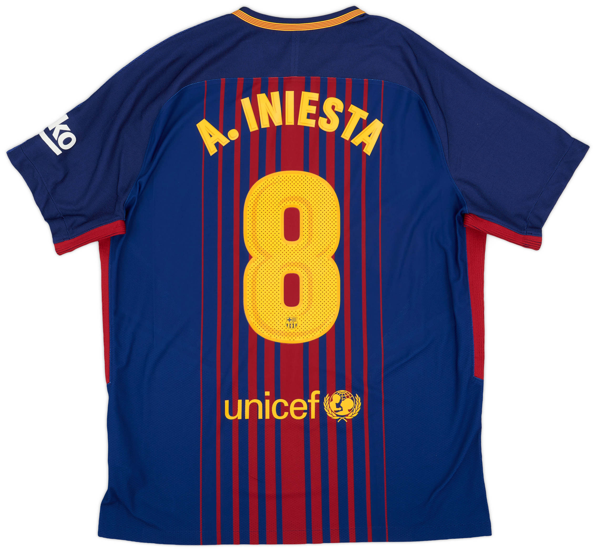 2017-18 Barcelona Authentic Home Shirt A.Iniesta #8 - 10/10 - (XL)