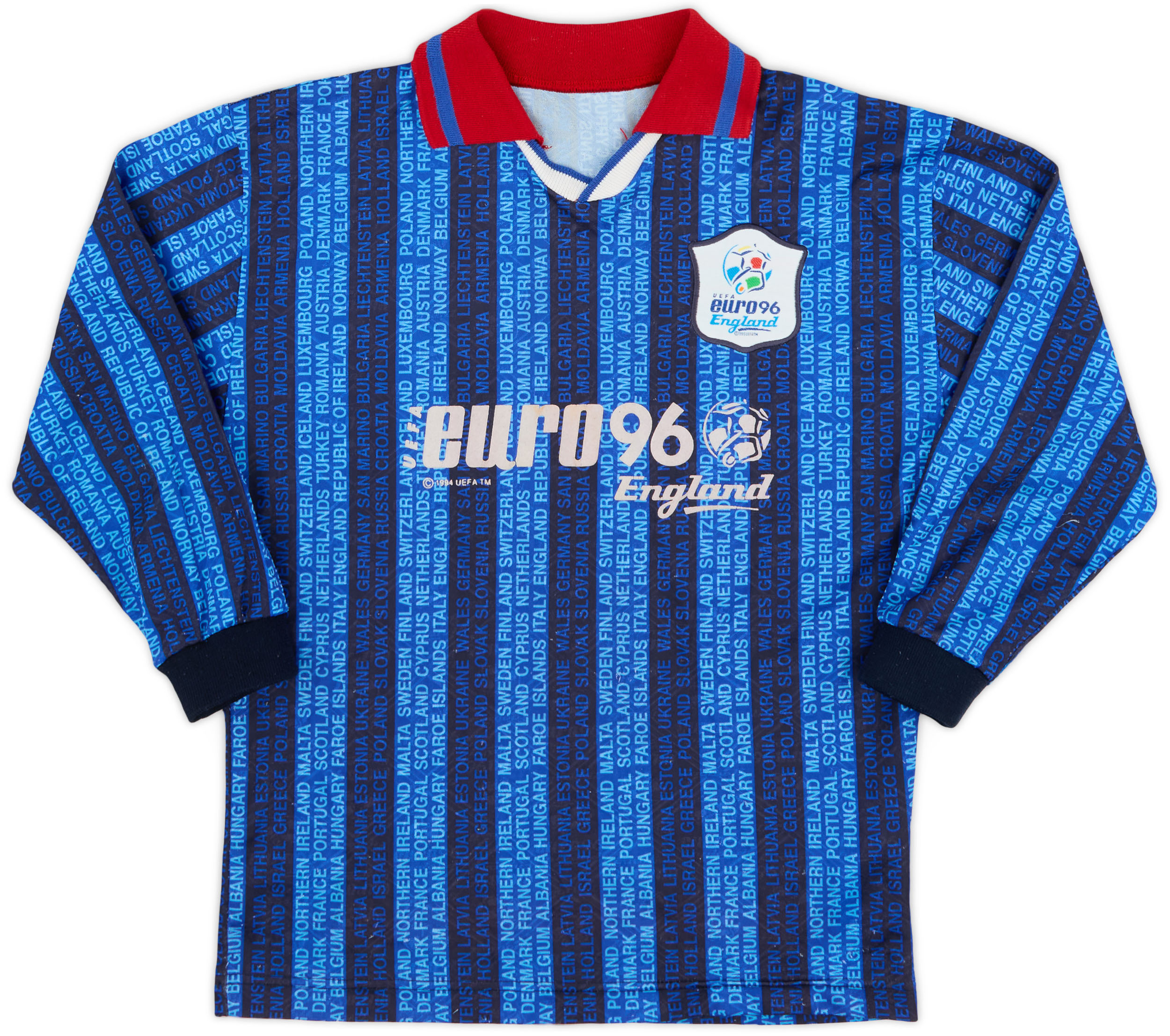 1996 England 'Euro 96' L/S Shirt - 8/10 - (L.Boys)