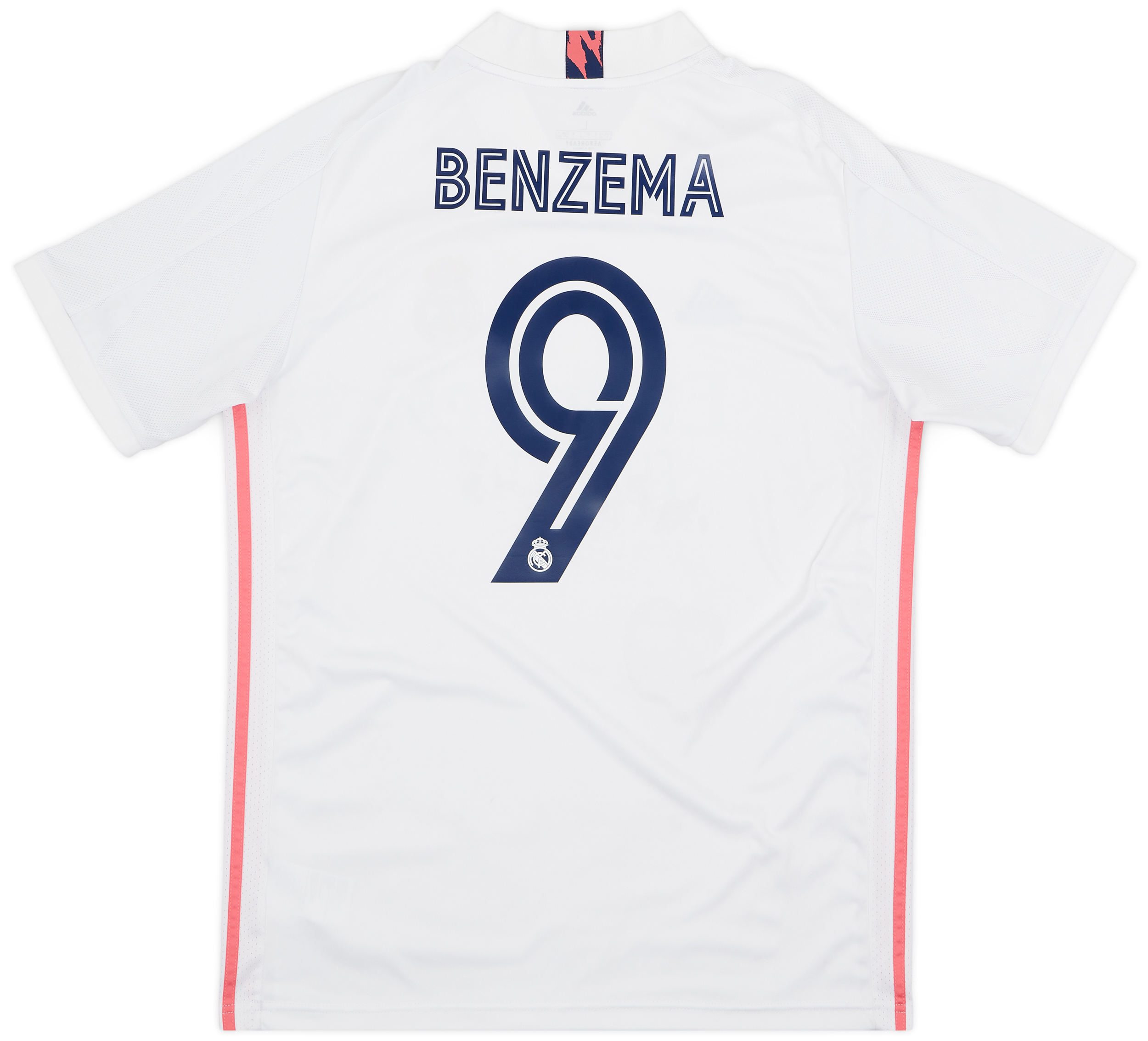 2020-21 Real Madrid Home Shirt Benzema #9 - 7/10 - (L)