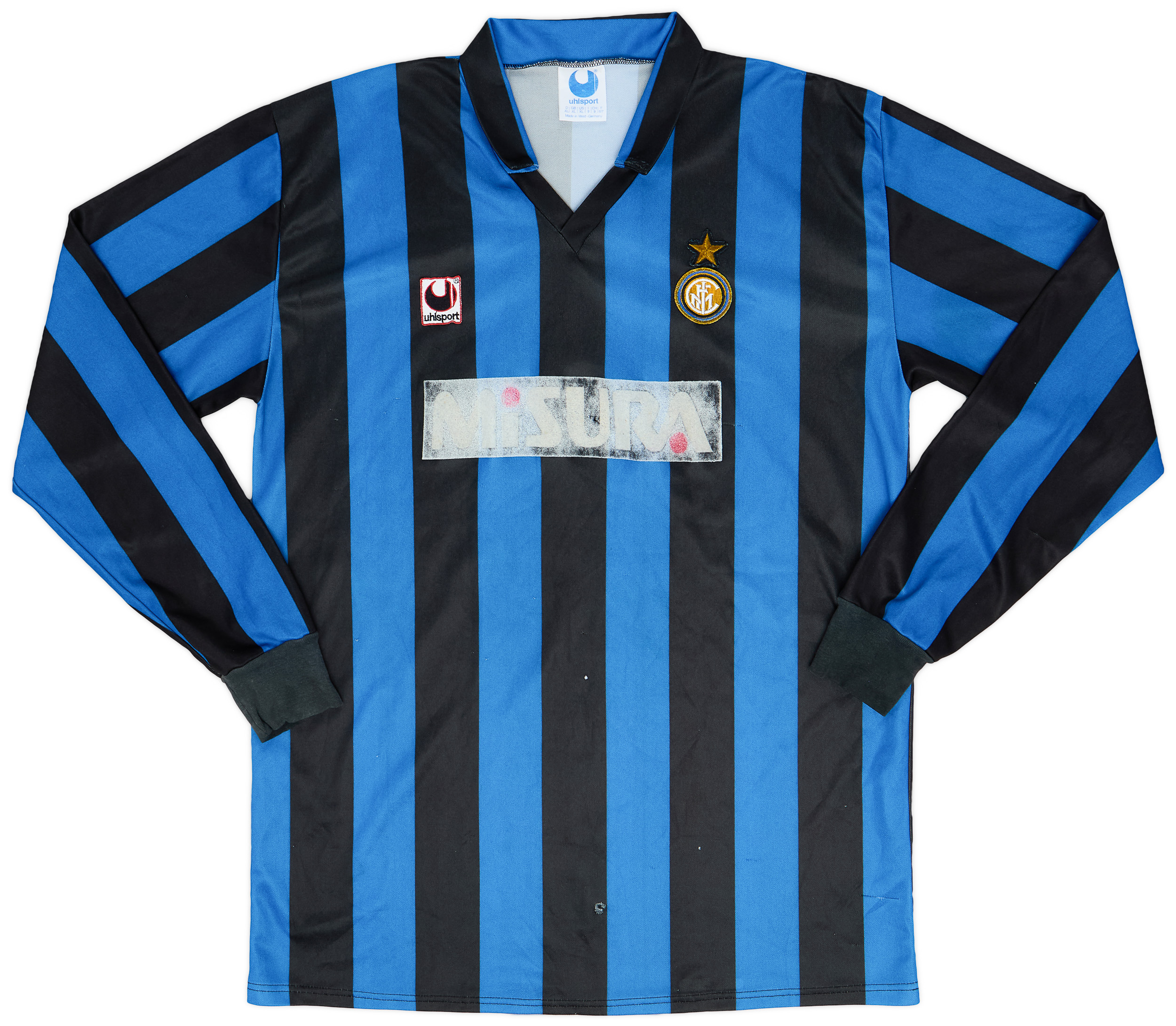1990-91 Inter Milan Home L/S Shirt - 3/10 - (XL)