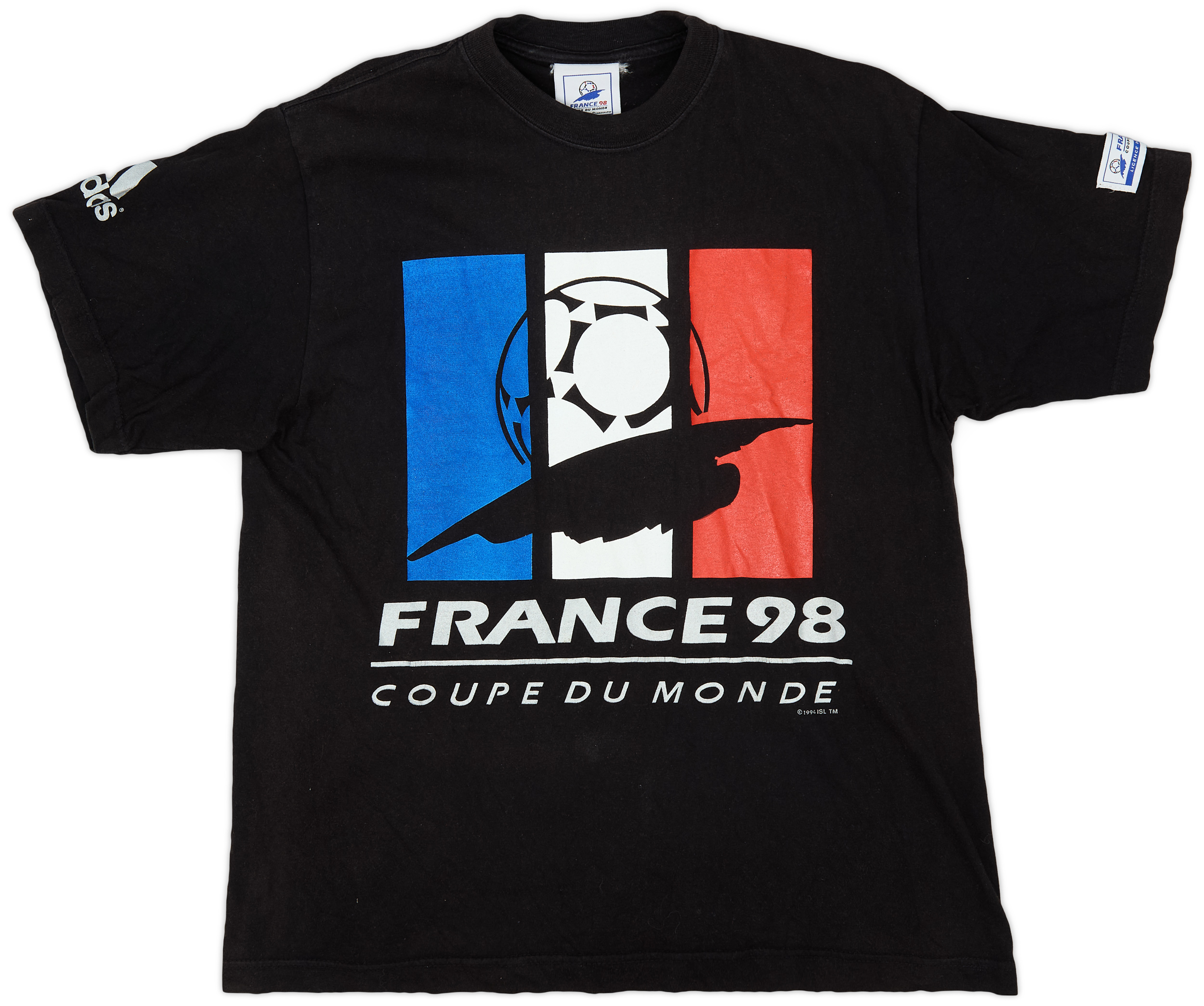 1998 France 98 Coupe Du Monde Cotton Tee - 7/10 - (M/L)