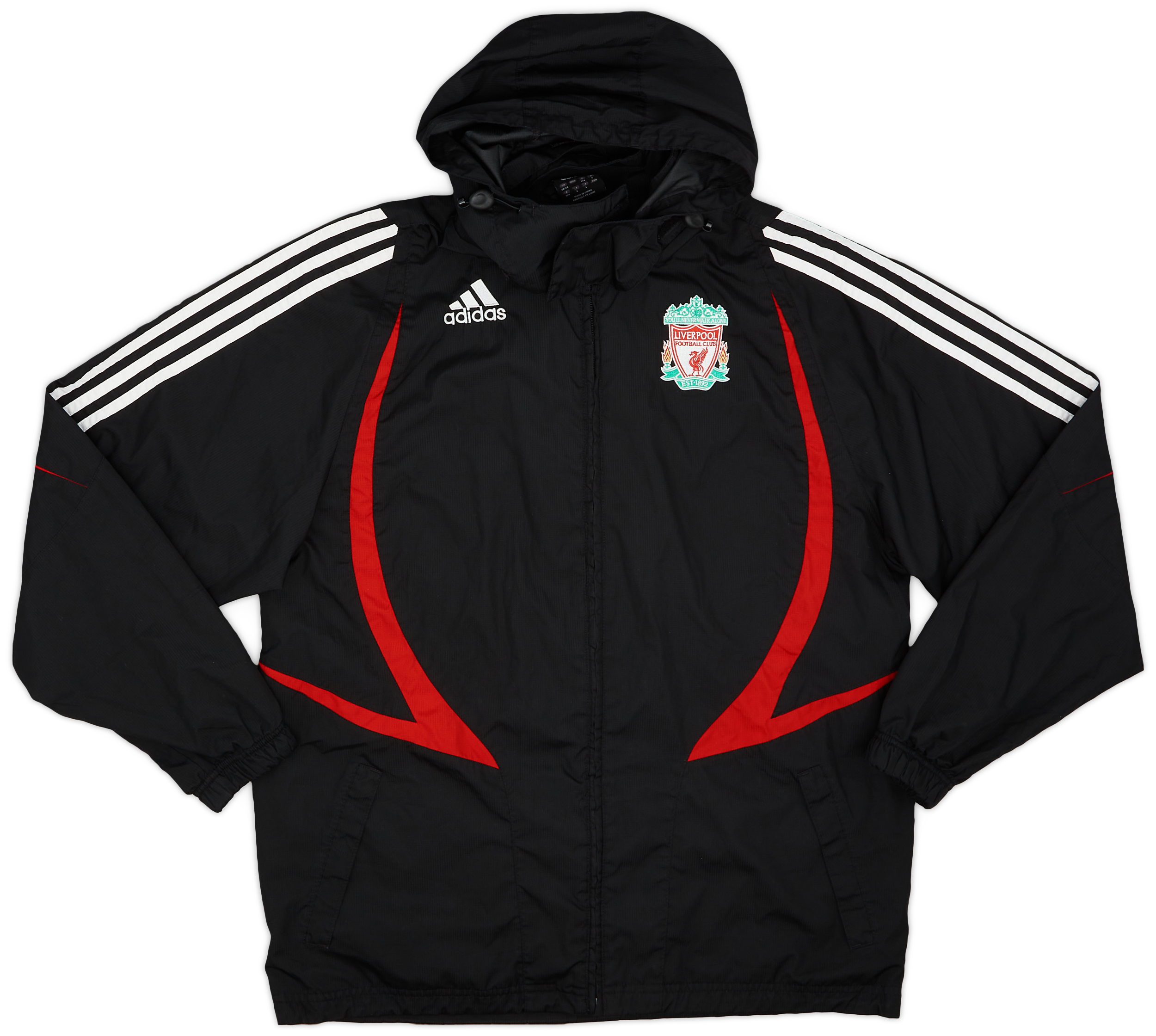 2007-08 Liverpool adidas Hooded Rain Jacket - 9/10 - (M)