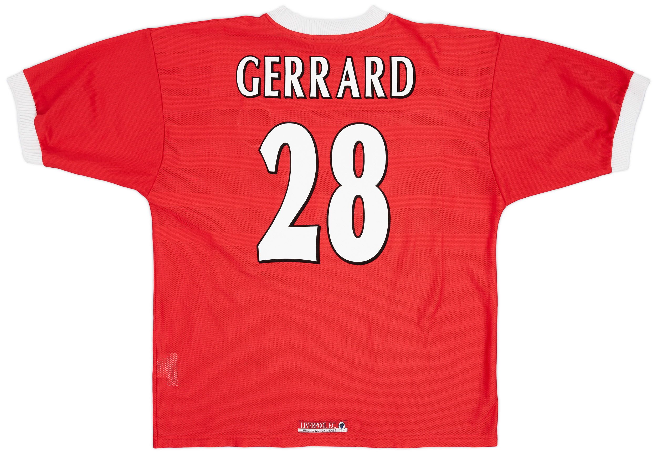 1998-00 Liverpool Home Shirt Gerrard #28 - 9/10 - (XL)