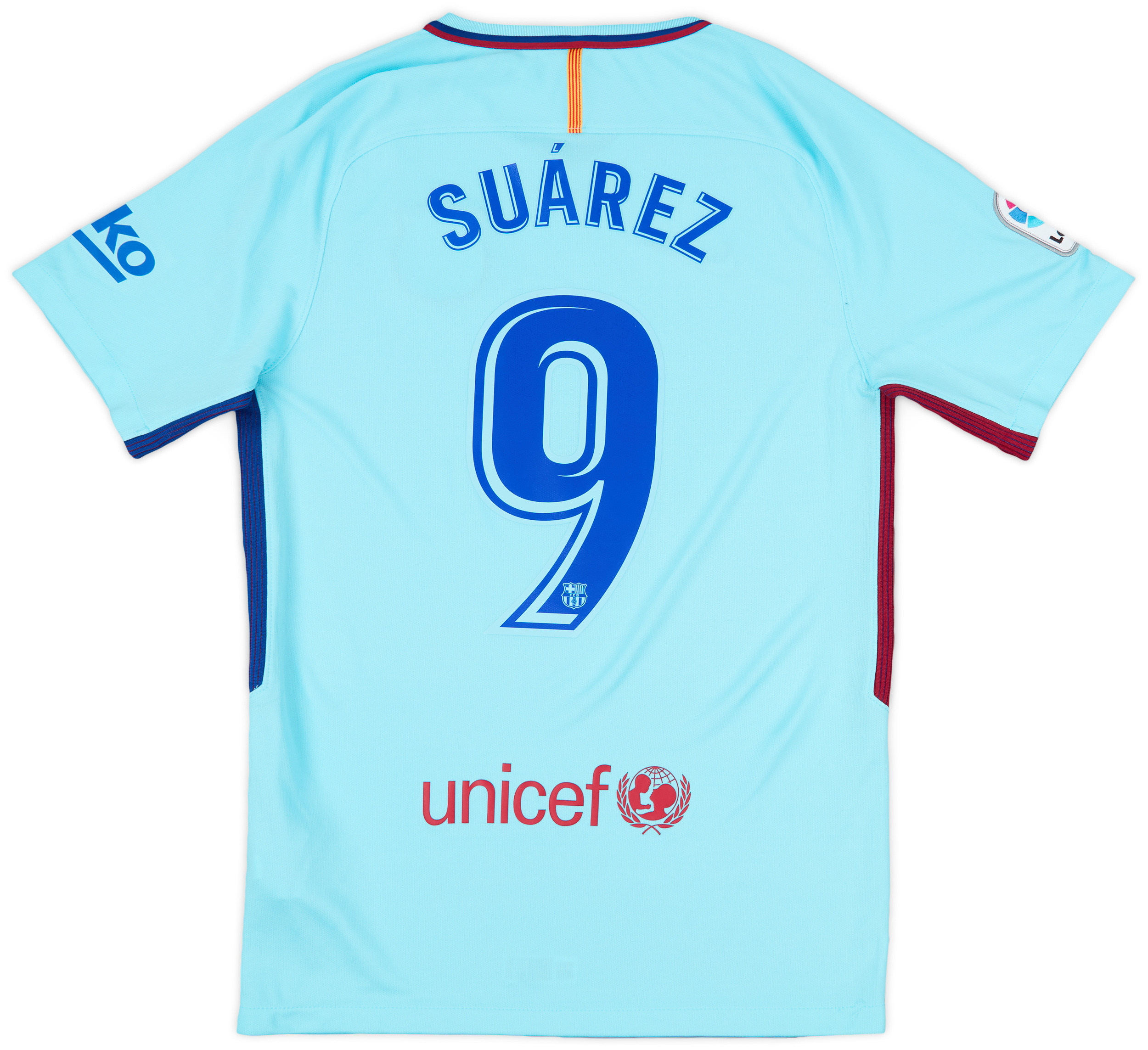 2017-18 Barcelona Away Shirt Suarez #9 - 9/10 - (S)