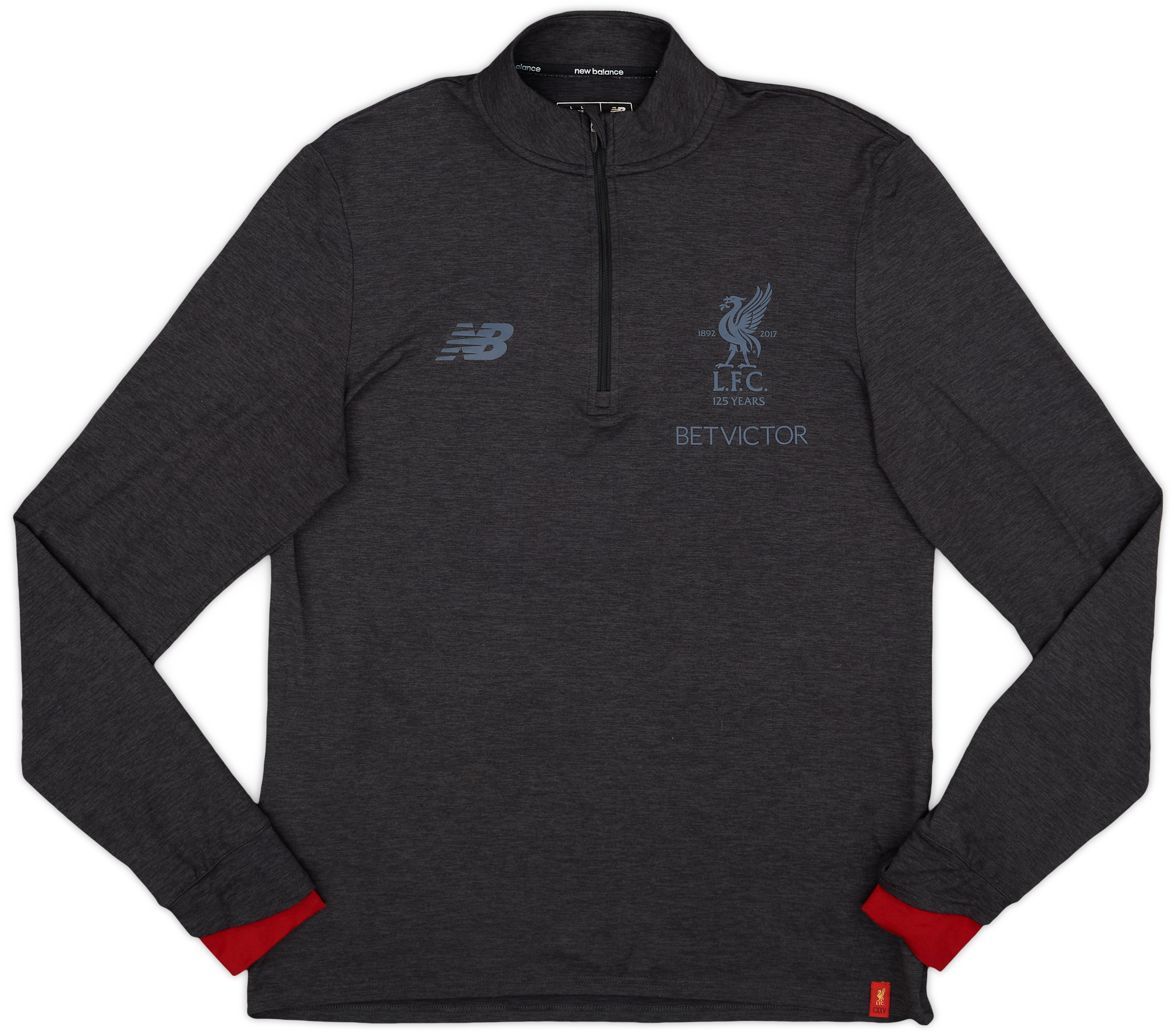 2017-18 Liverpool New Balance 1/4 Zip Drill Training Top - 9/10 - (L)