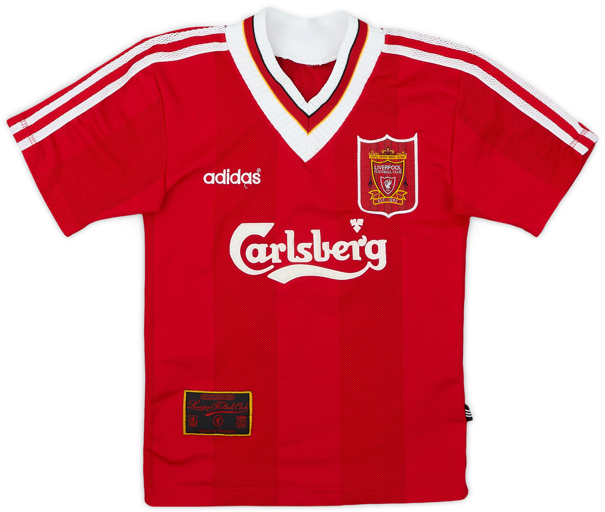 1995-96 Liverpool Home Shirt - 8/10 - (S.Boys)