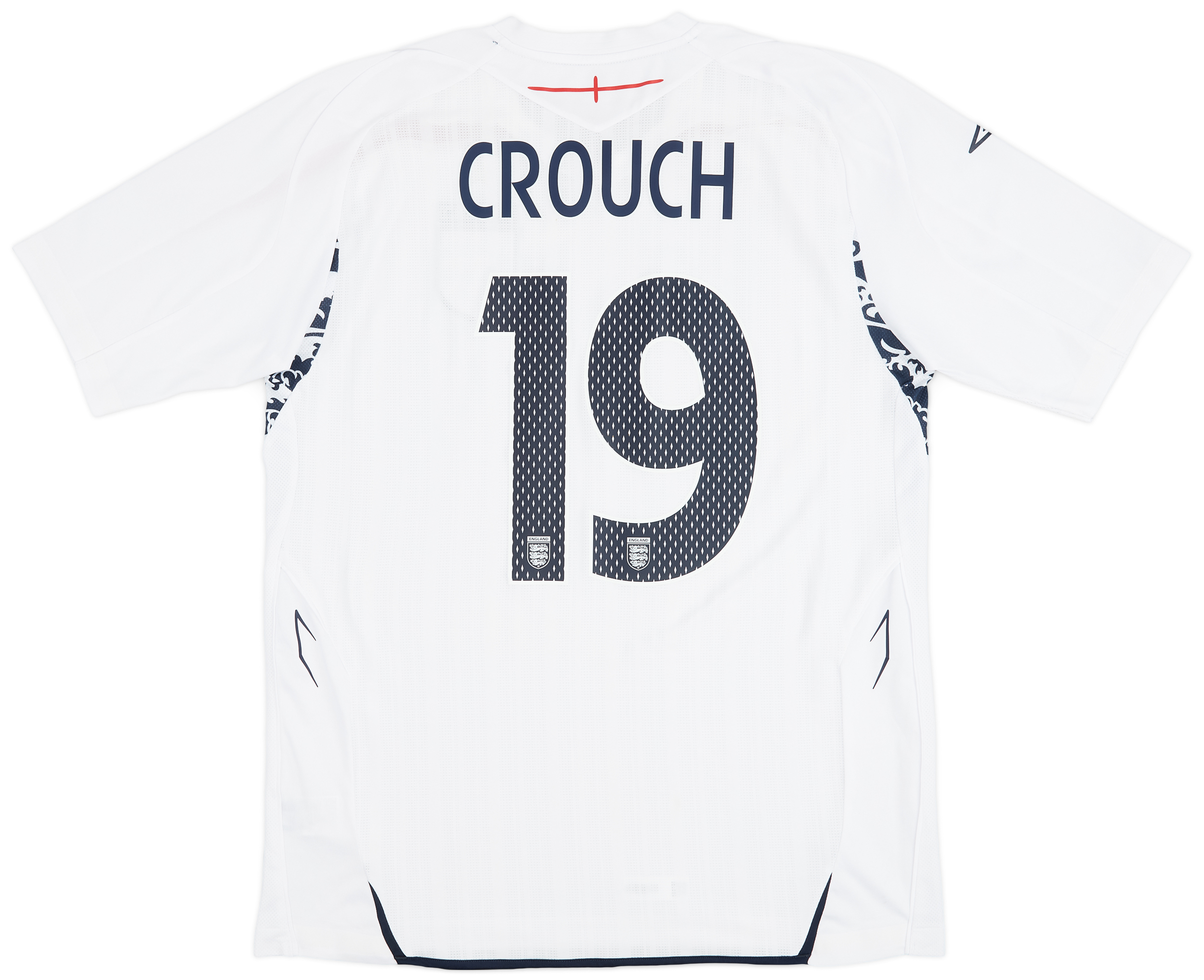 2007-09 England Home Shirt Crouch #19 - 9/10 - (L)