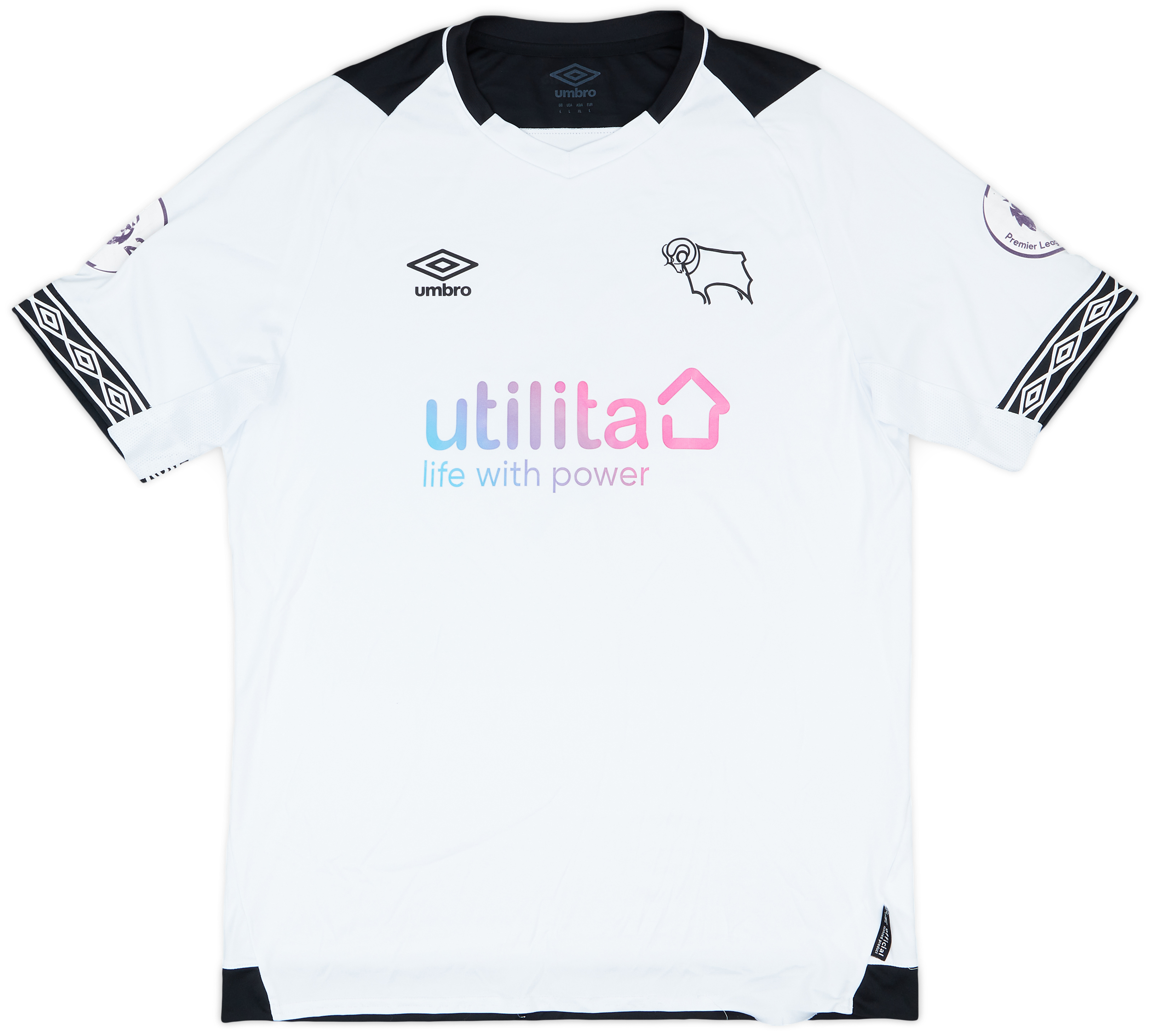 2018-19 Derby County Match Issue Home Shirt #6