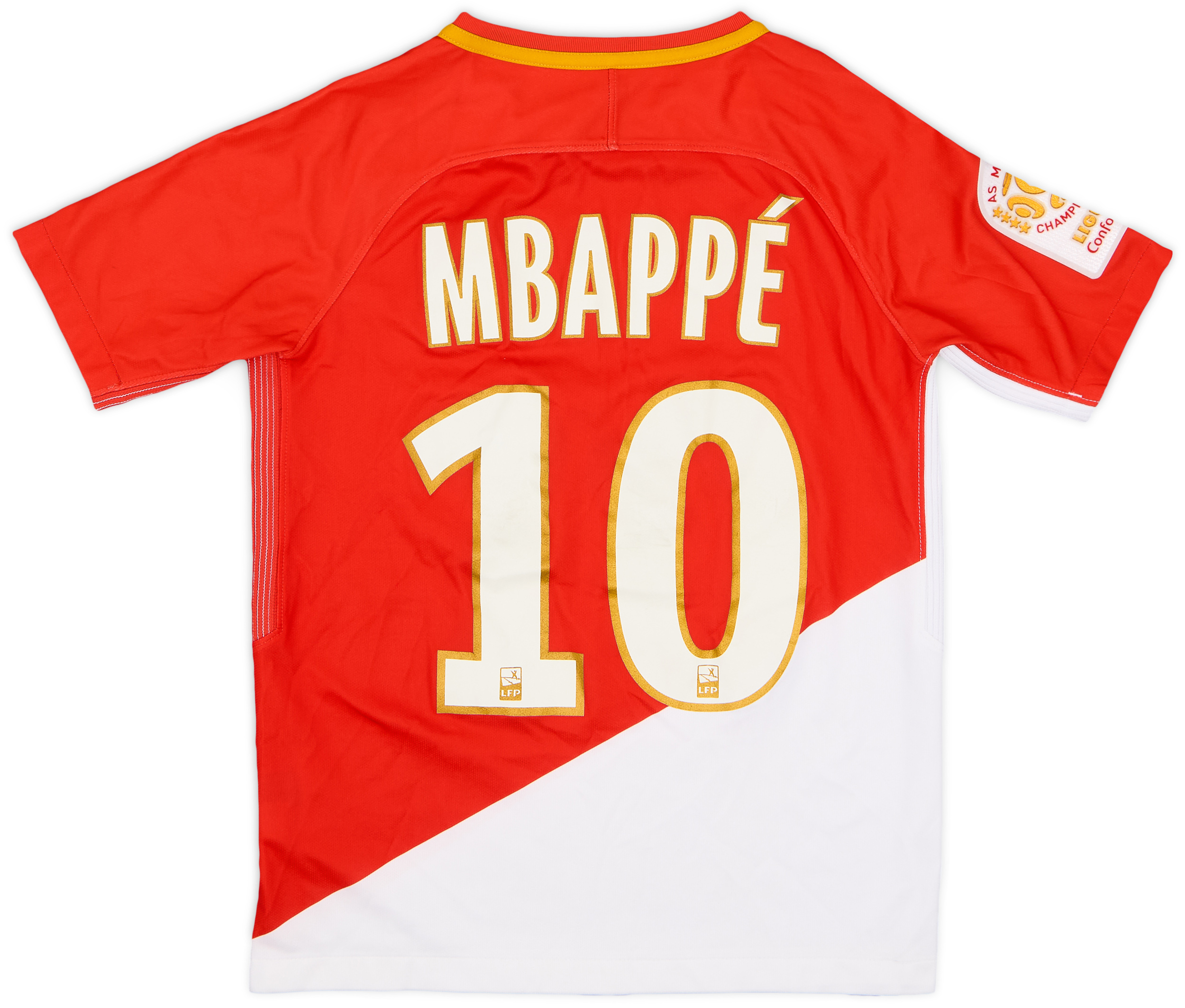 2017-18 Monaco Home Shirt Mbappe #10 - 8/10 - (M.Boys)