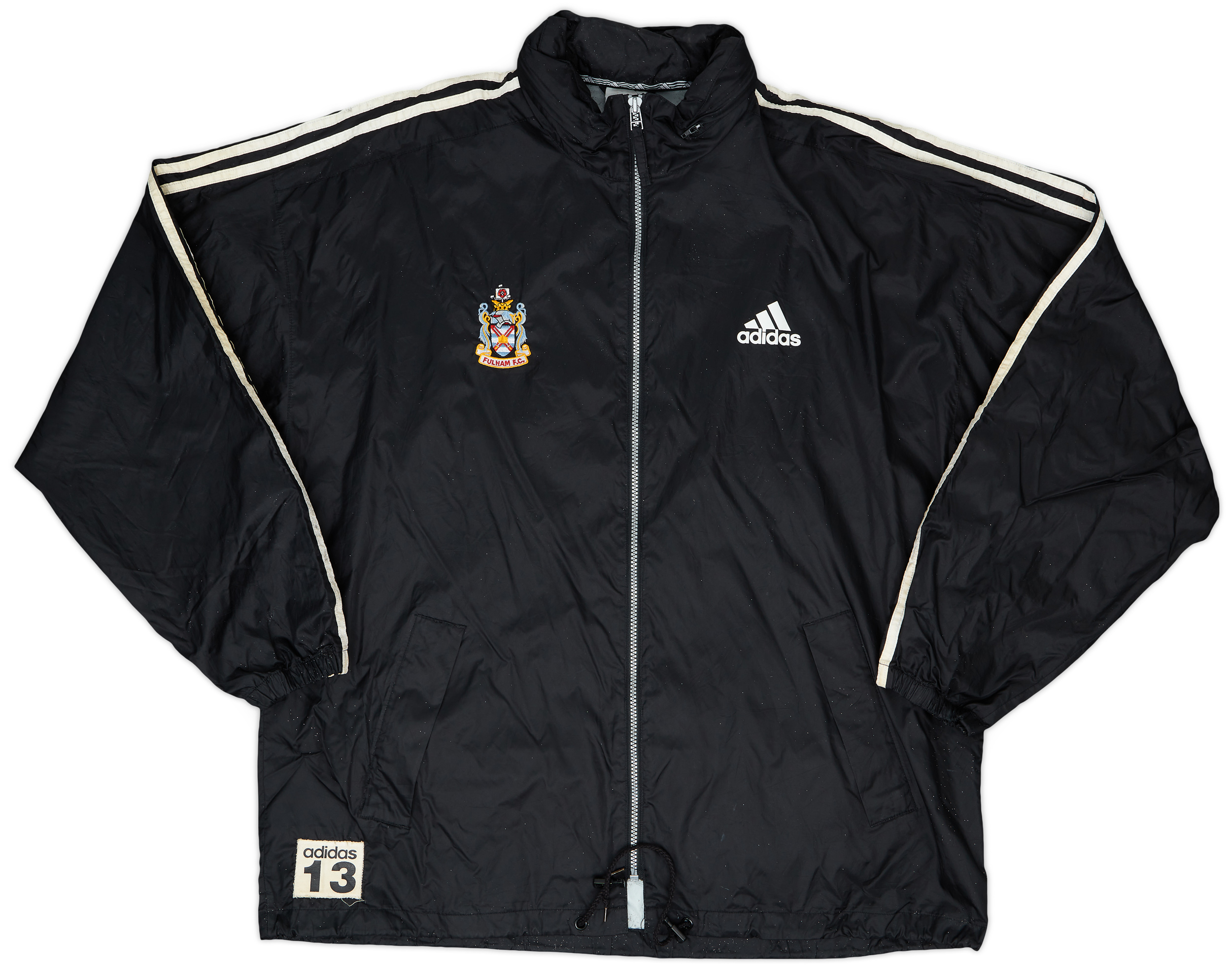 1998-00 Fulham Player Issue adidas Hooded Rain Jacket #13 - 7/10 - (XL)