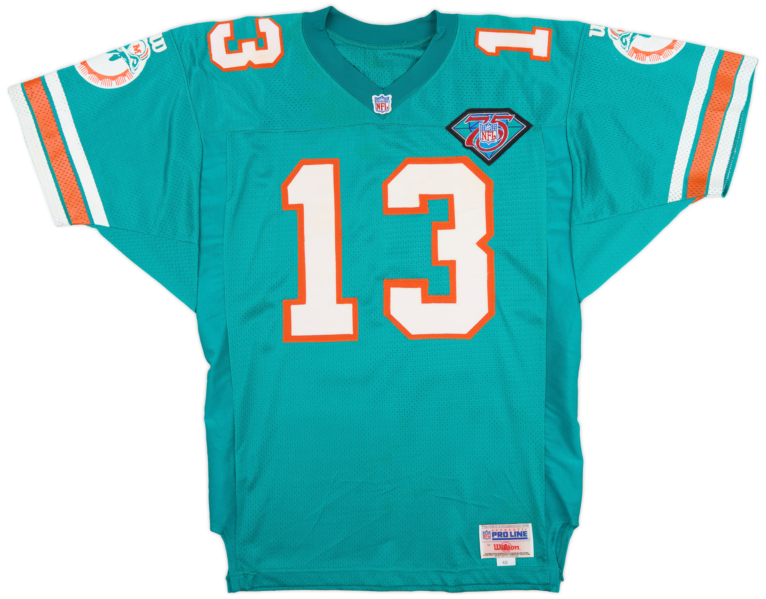 1994 Miami Dolphins Marino #13 Wilson Authentic Home Jersey (Very Good) XL