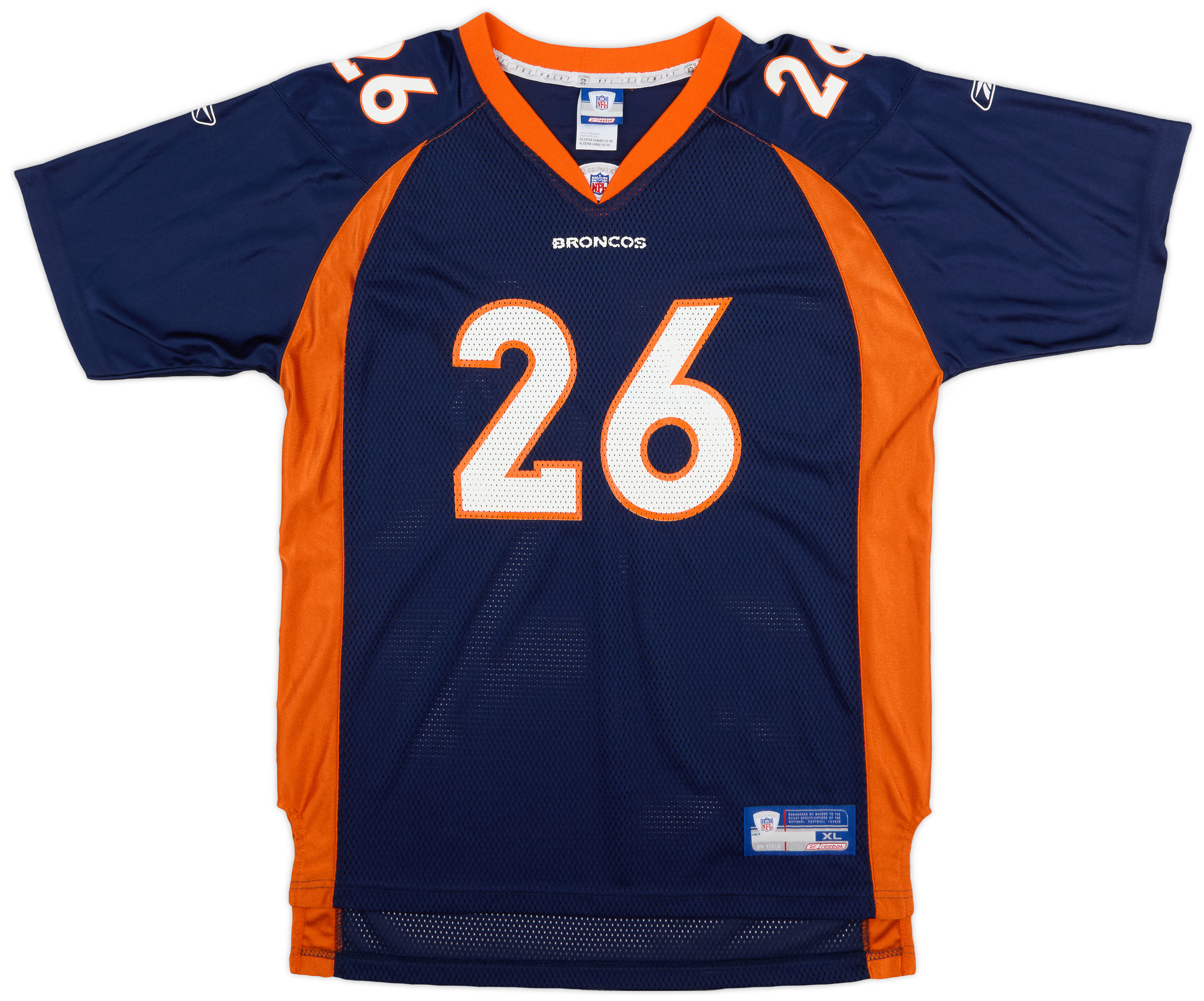 2002-03 Denver Broncos Portis #26 Reebok On Field Home Jersey (Very ...