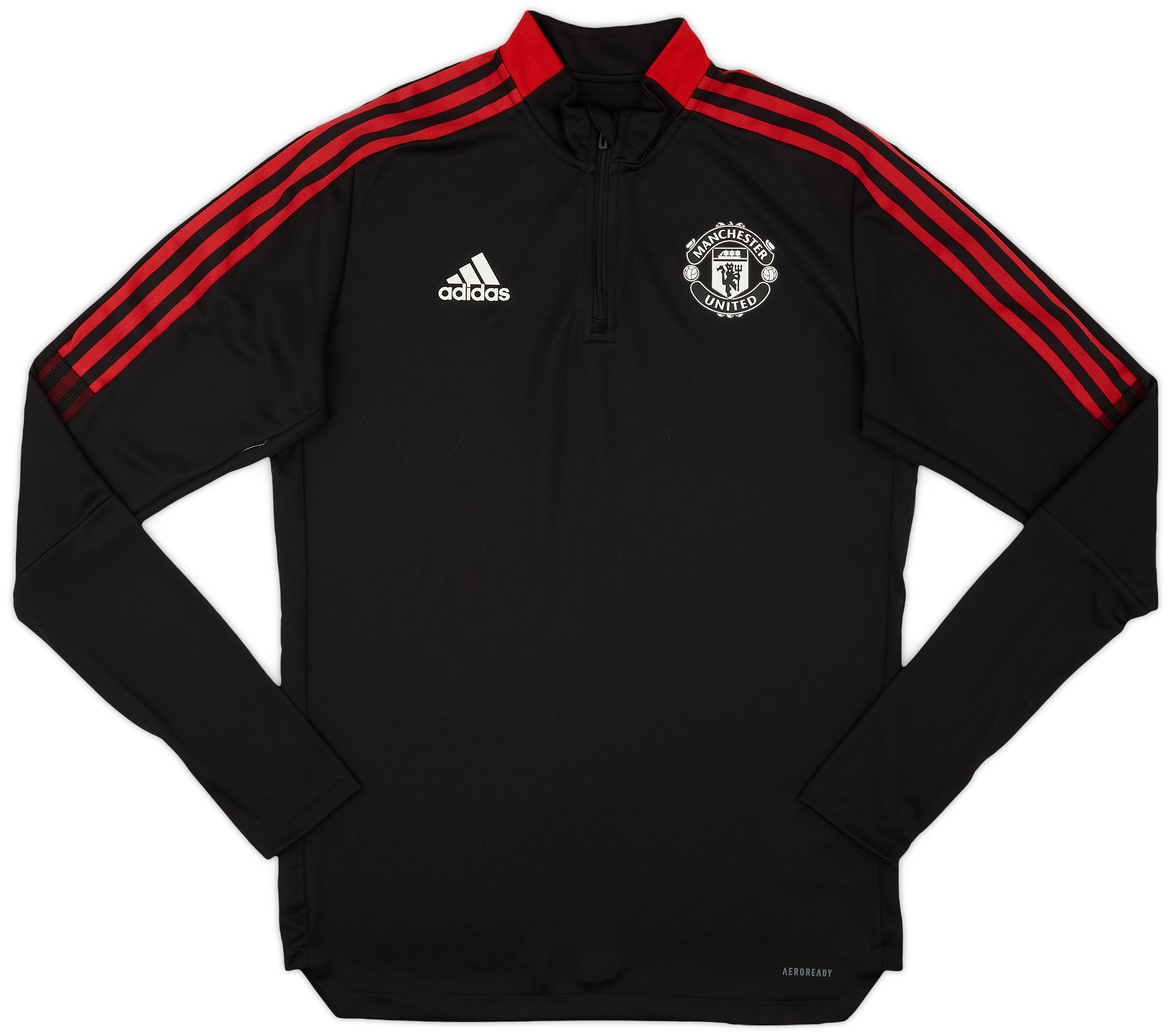 2021-22 Manchester United adidas 1/4 Zip Training Top - 10/10 - (M)