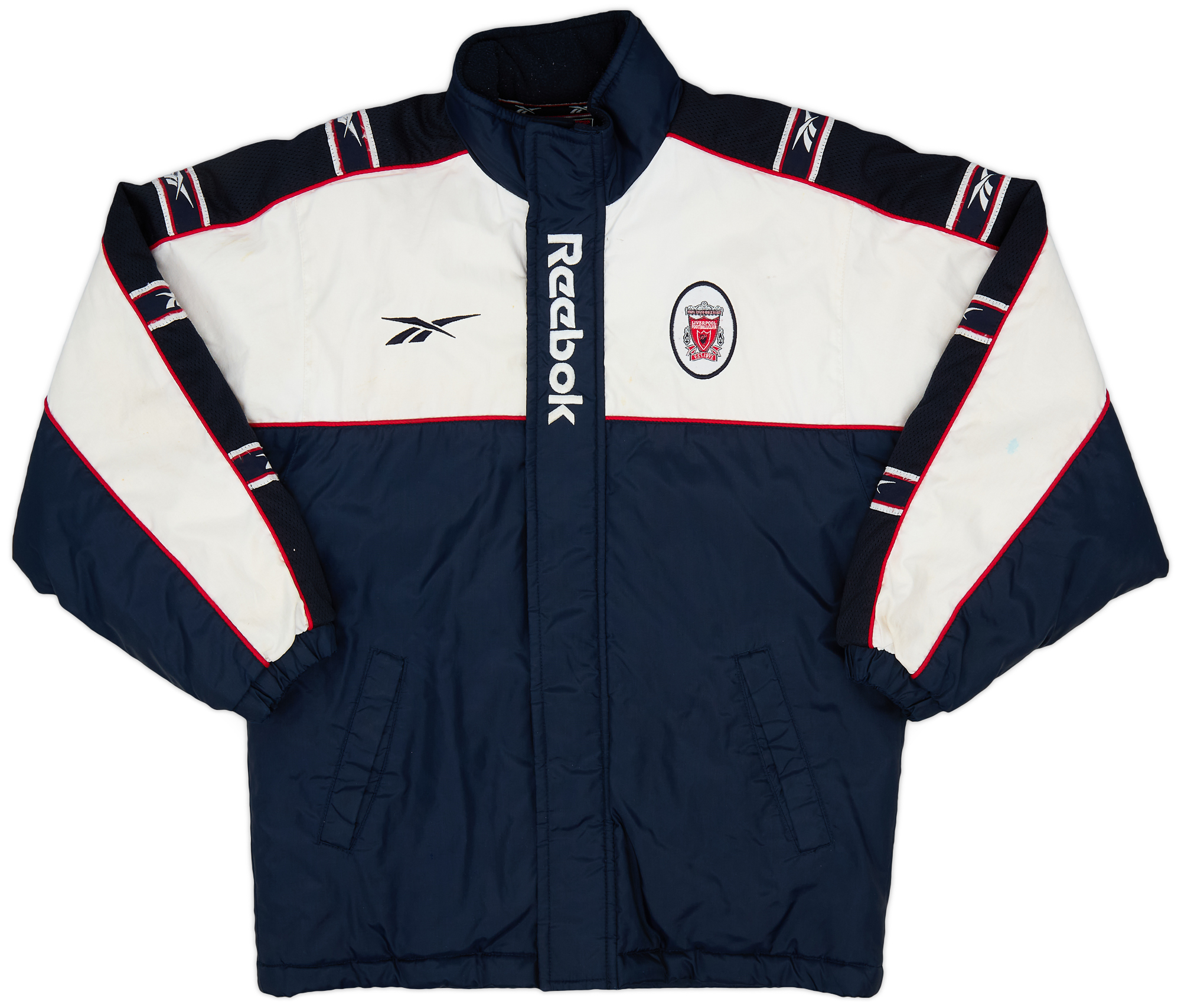 1998-99 Liverpool Reebok Padded Bench Coat - 5/10 - (L.Boys)