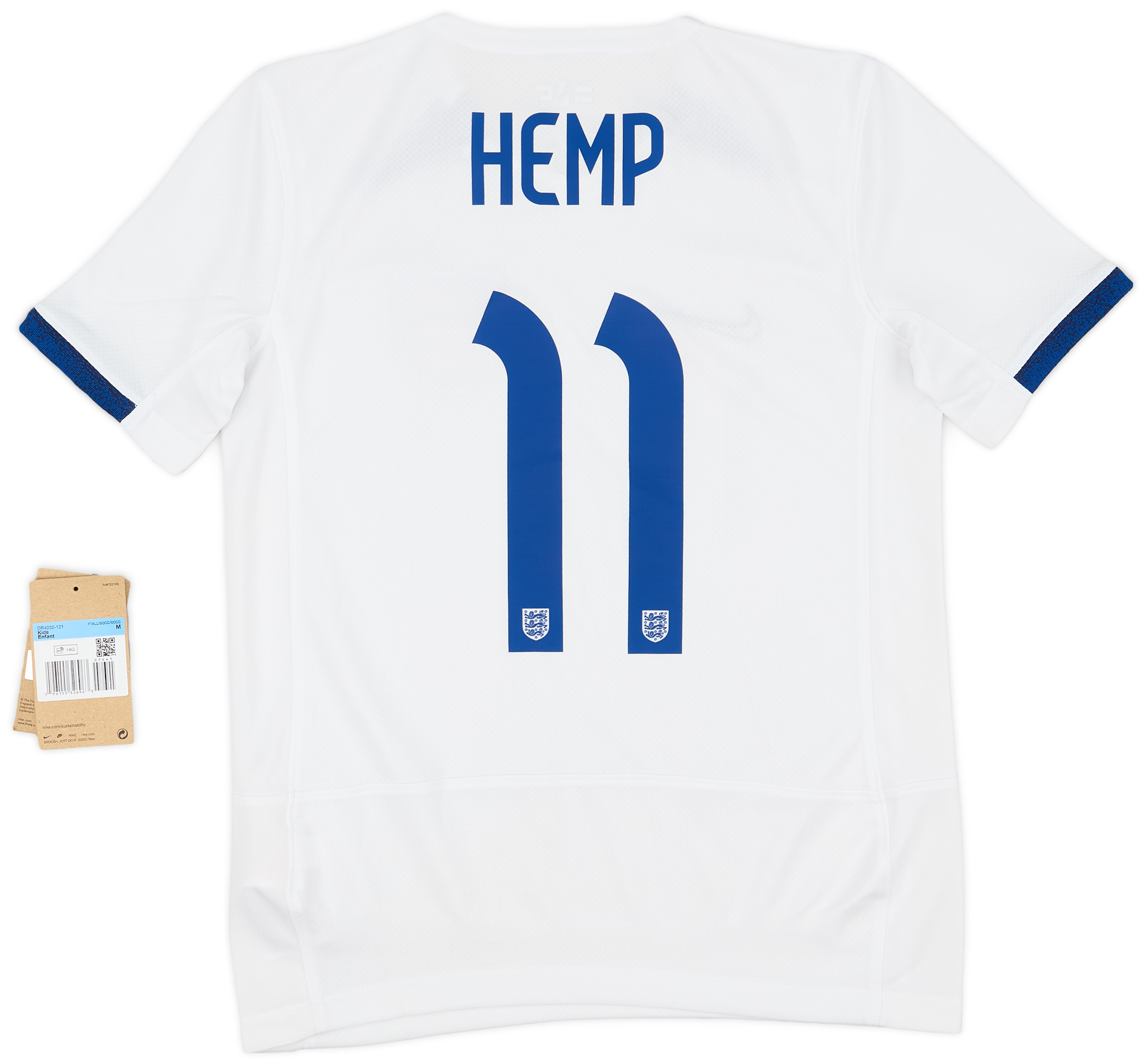 2023-24 England Women's Home Shirt Hemp #11 (M.Kids)