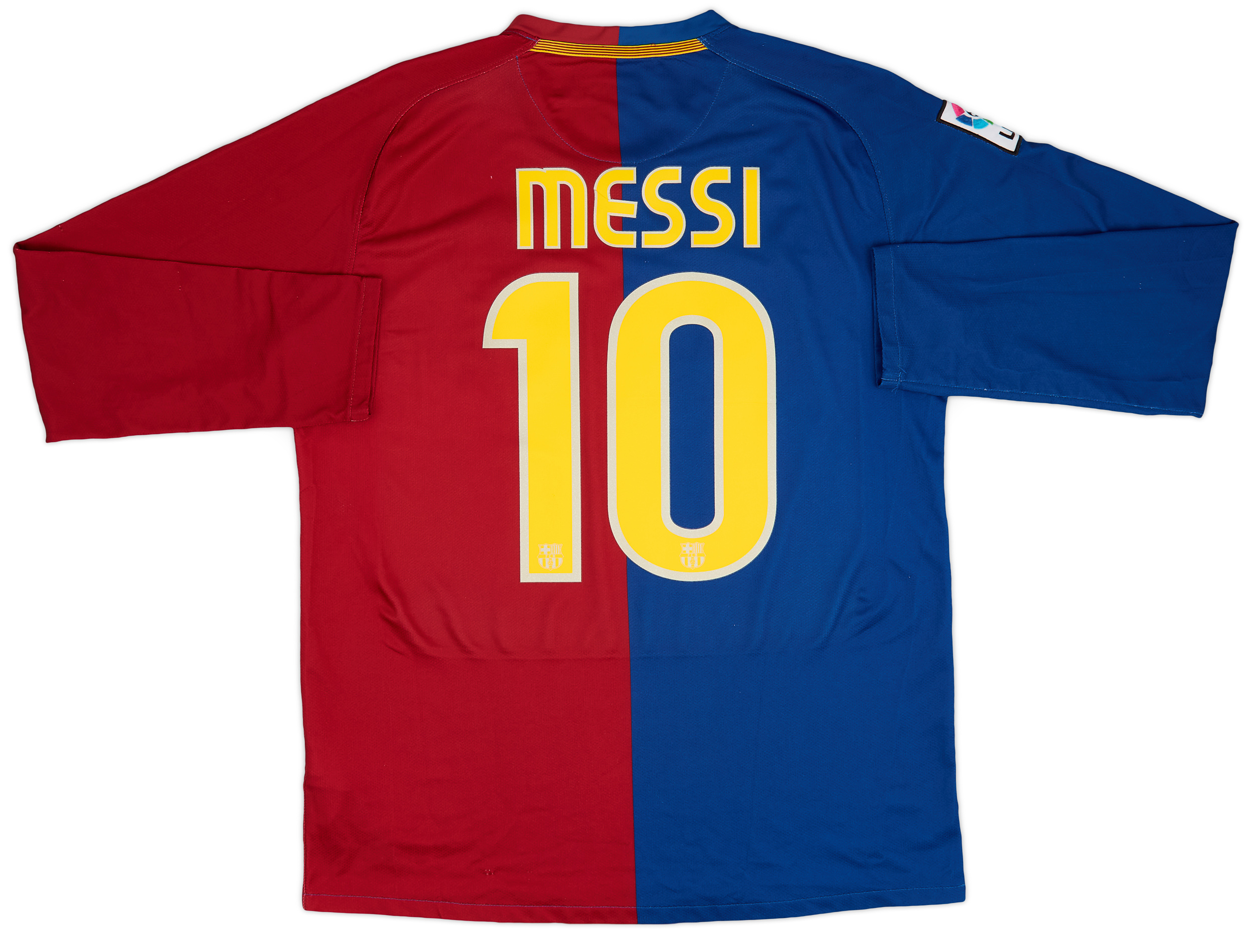 2008-09 Barcelona Home L/S Shirt Messi #10 - 6/10 - (M)