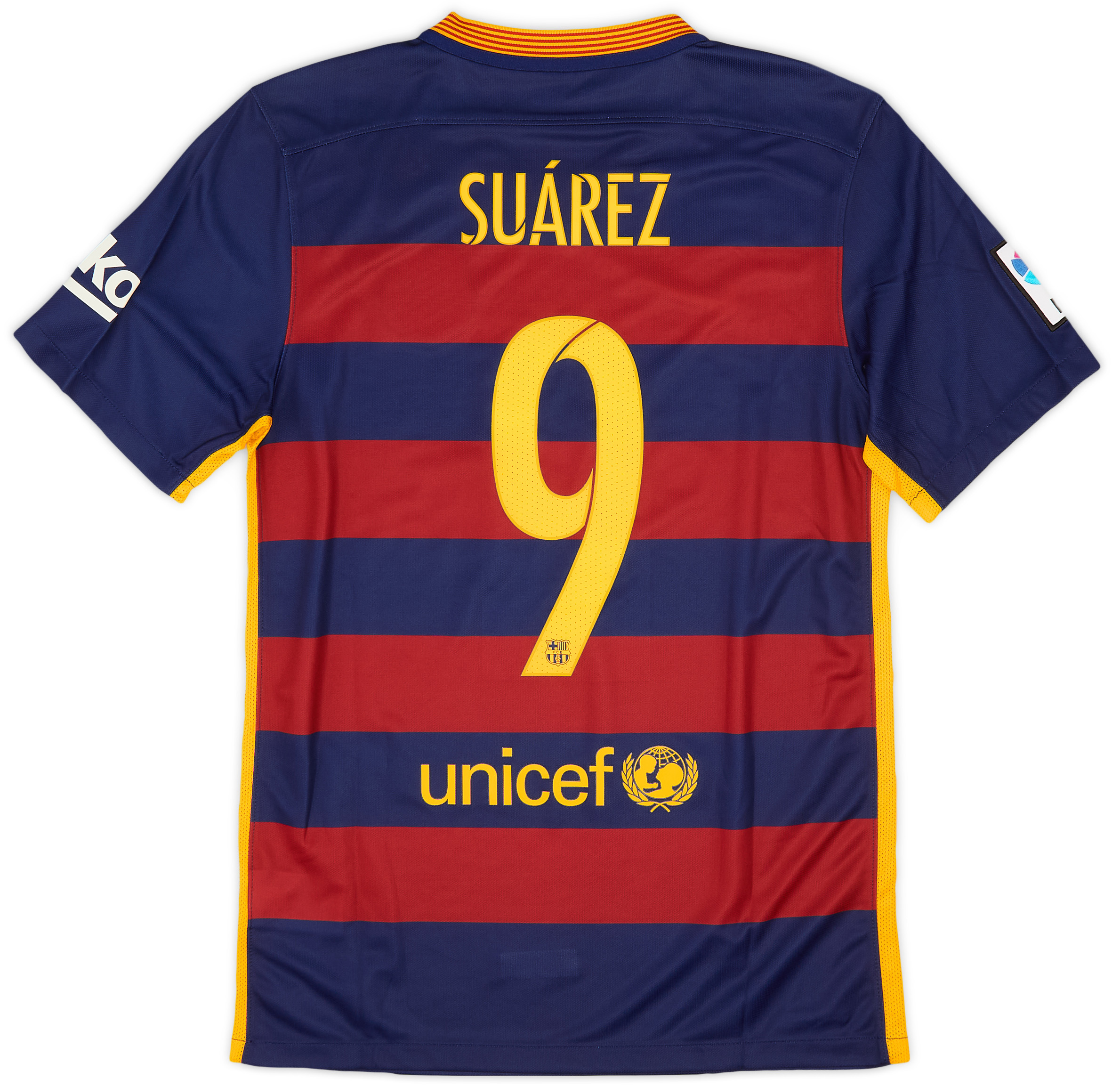 2015-16 Barcelona Home Shirt Suarez #9 (S)