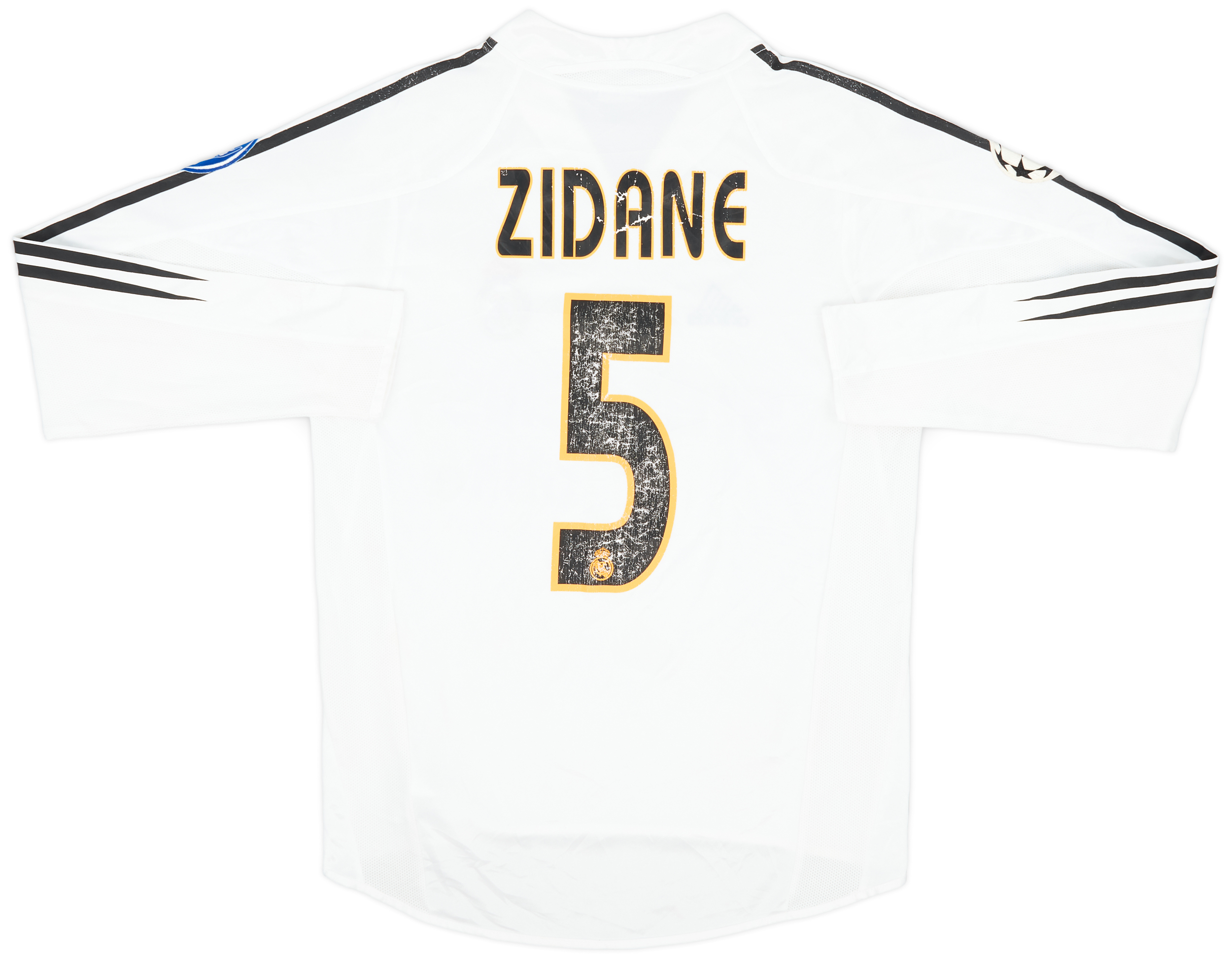 2004-05 Real Madrid Home L/S Shirt Zidane #5 - 5/10 - (S)