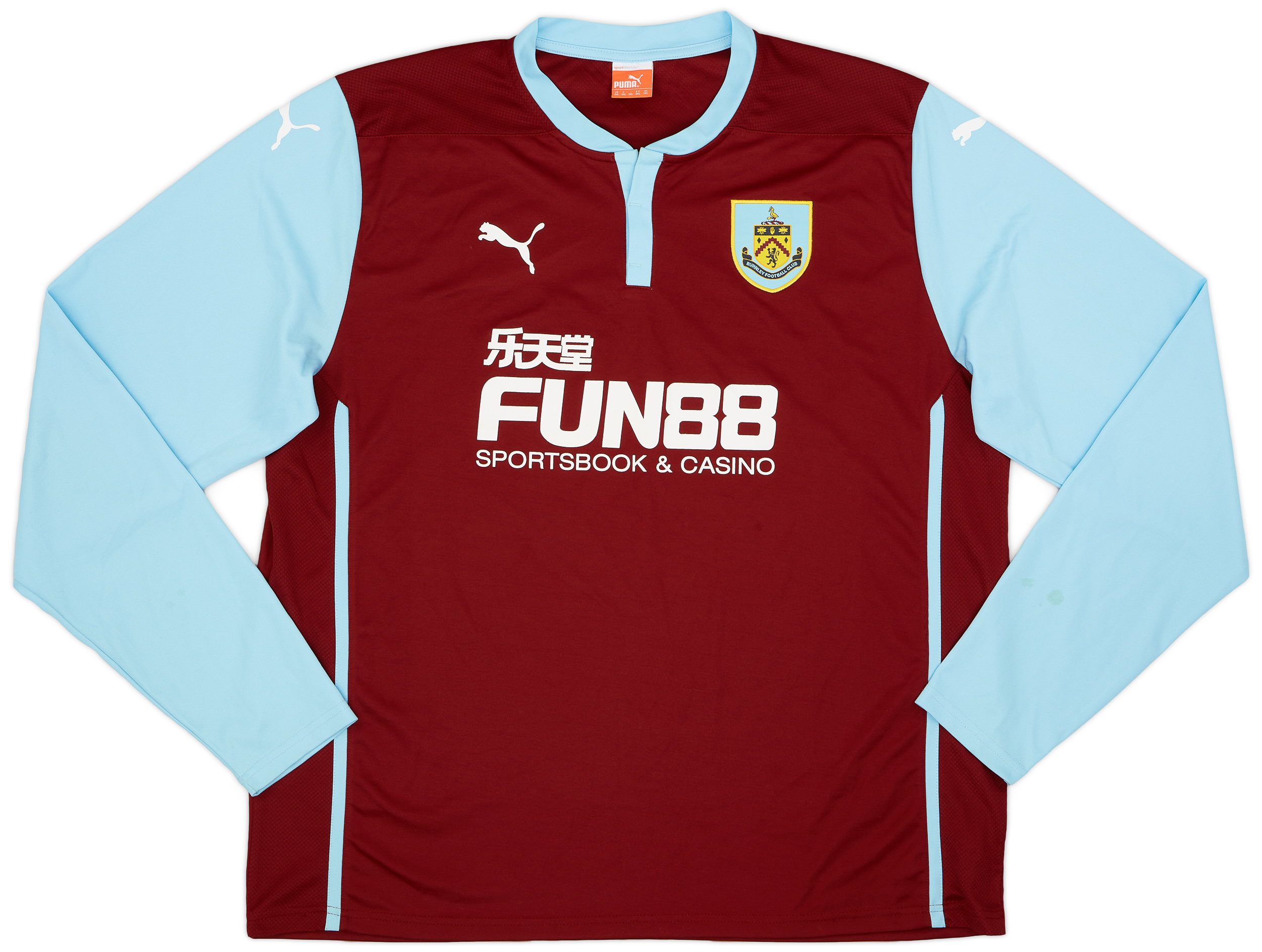 2014-15 Burnley Home L/S Shirt - 9/10 - (3XL)