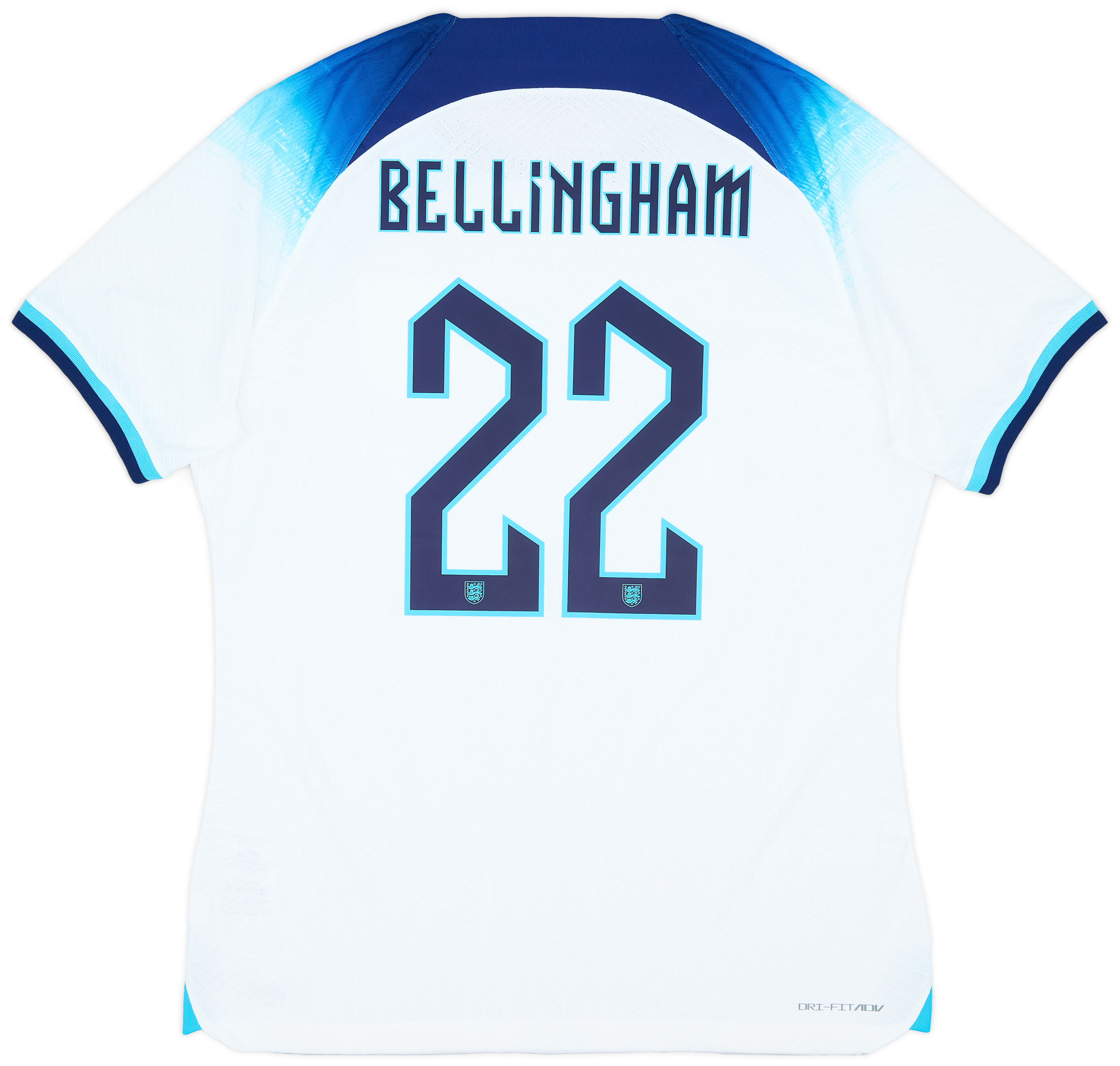 2022-23 England Authentic Home Shirt Bellingham #22 - 10/10 - (XL)