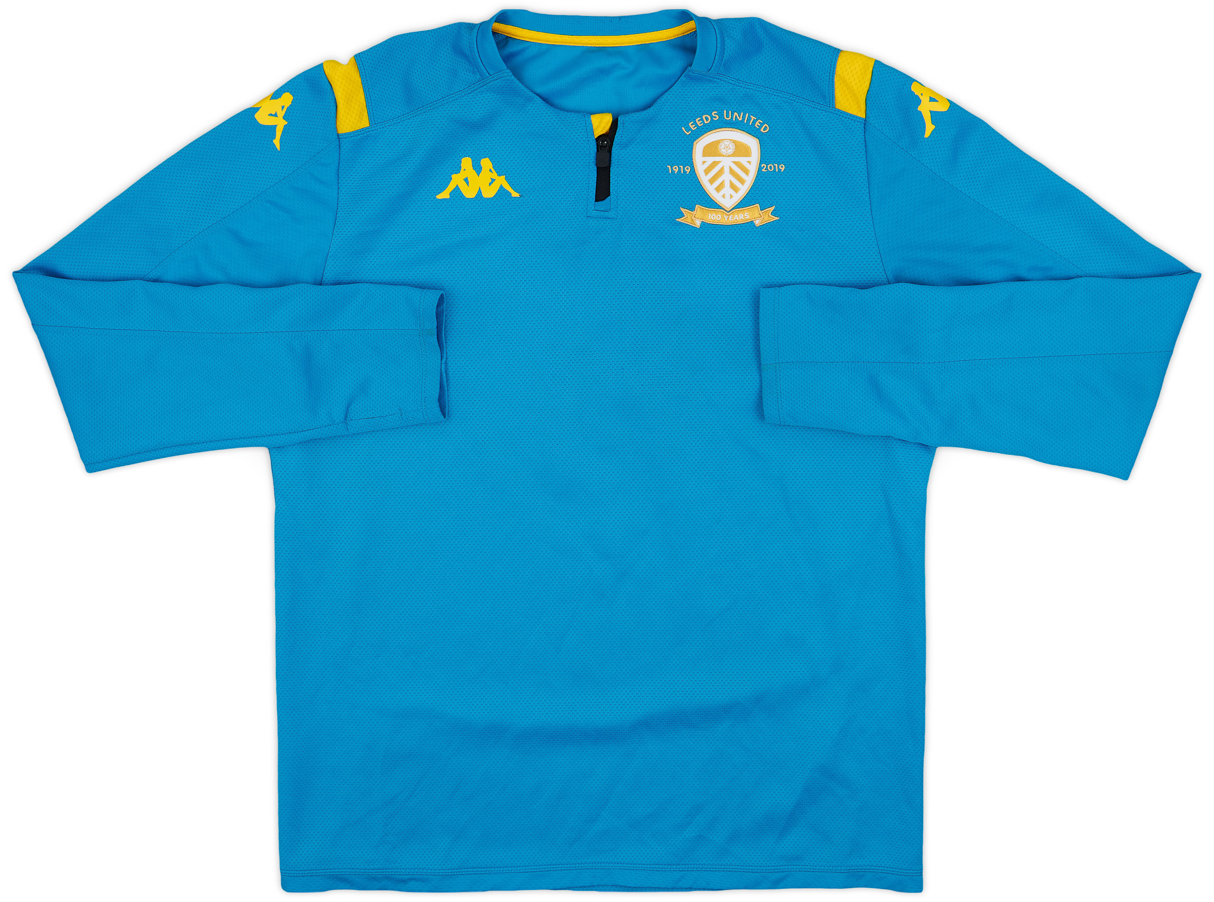 2019-20 Leeds Player Issue Kappa 1/4 Zip Drill Top - 9/10 - (XL)
