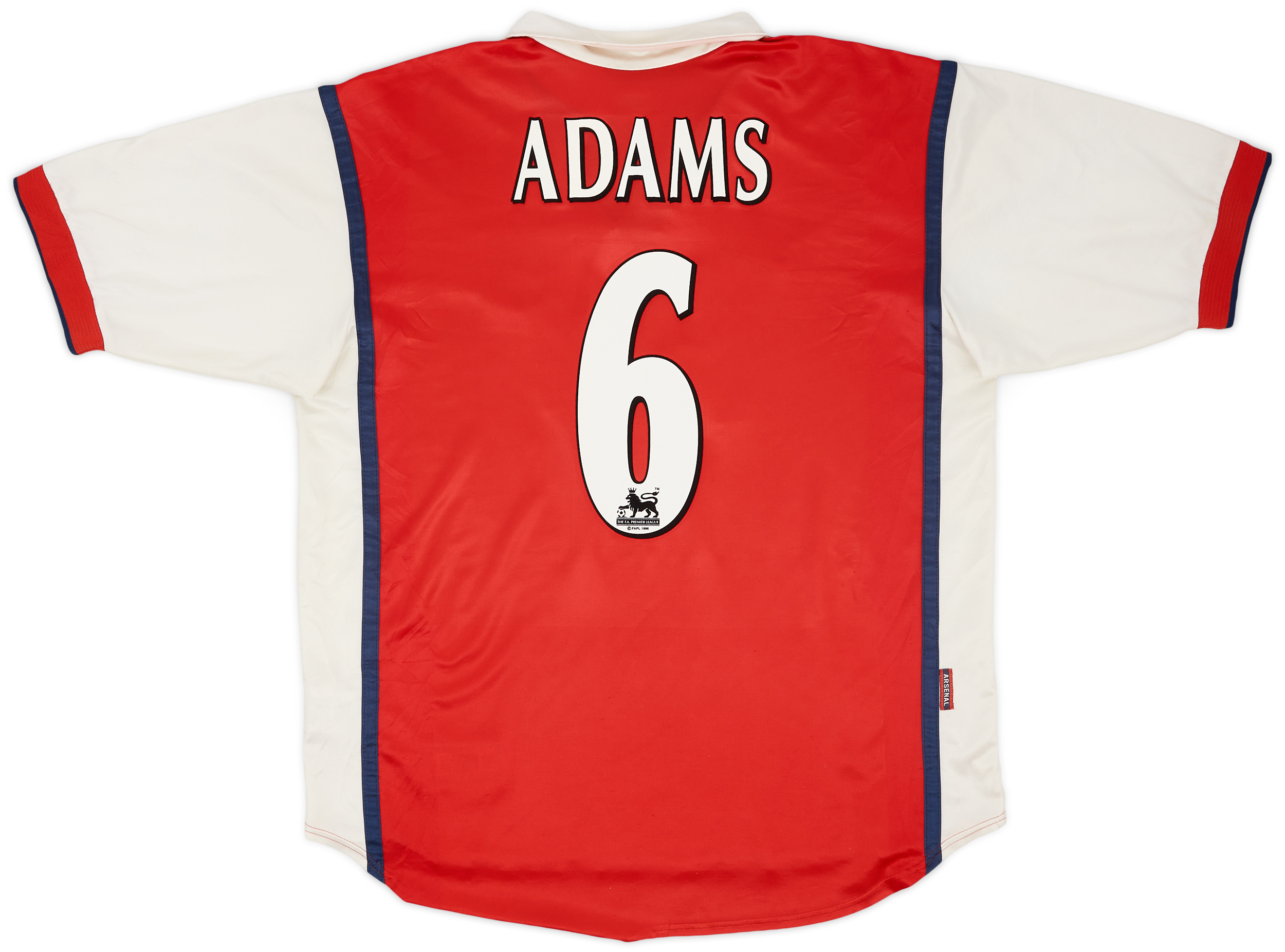 1998-99 Arsenal Home Shirt Adams #6 - 6/10 - (XL)