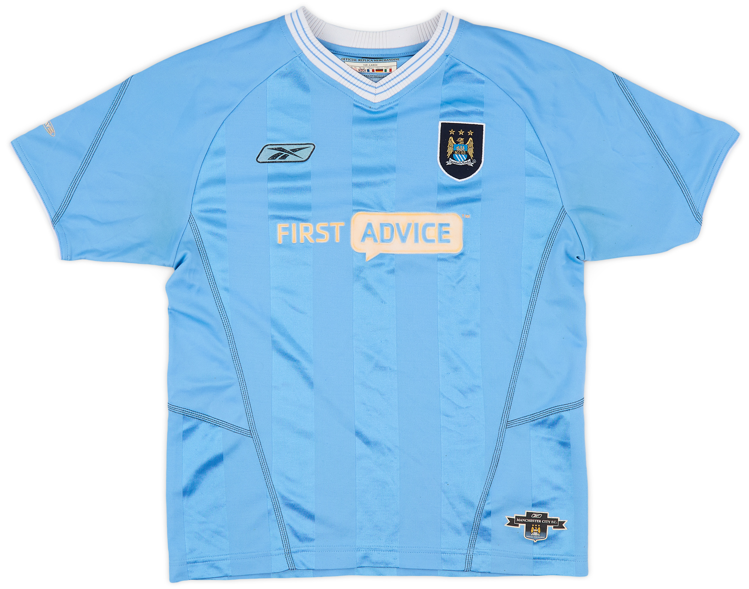2003-04 Manchester City Home Shirt - 7/10 - (L.Boys)