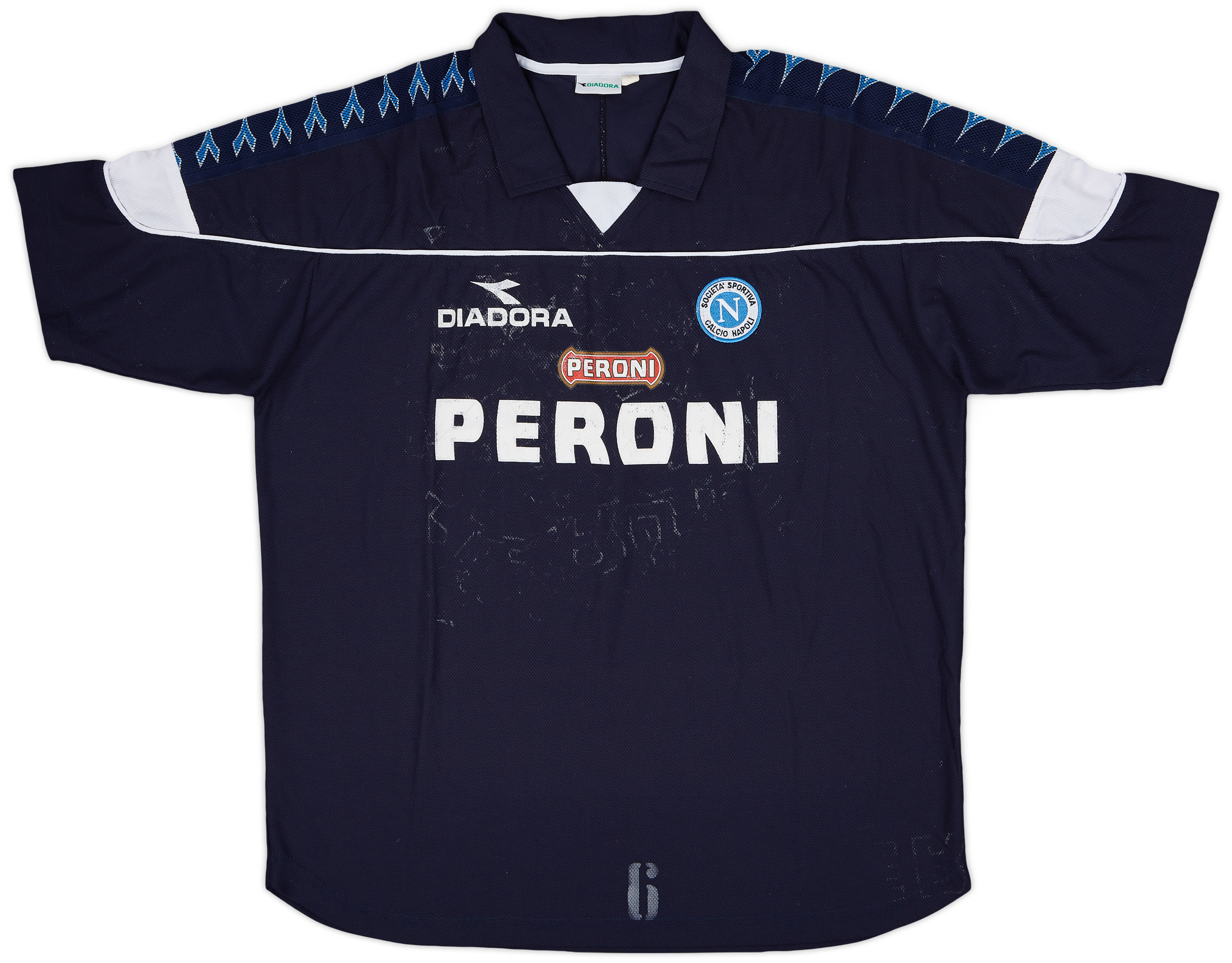 2000-01 Napoli Player Issue Diadora Training Shirt #6 - 3/10 - (XL)