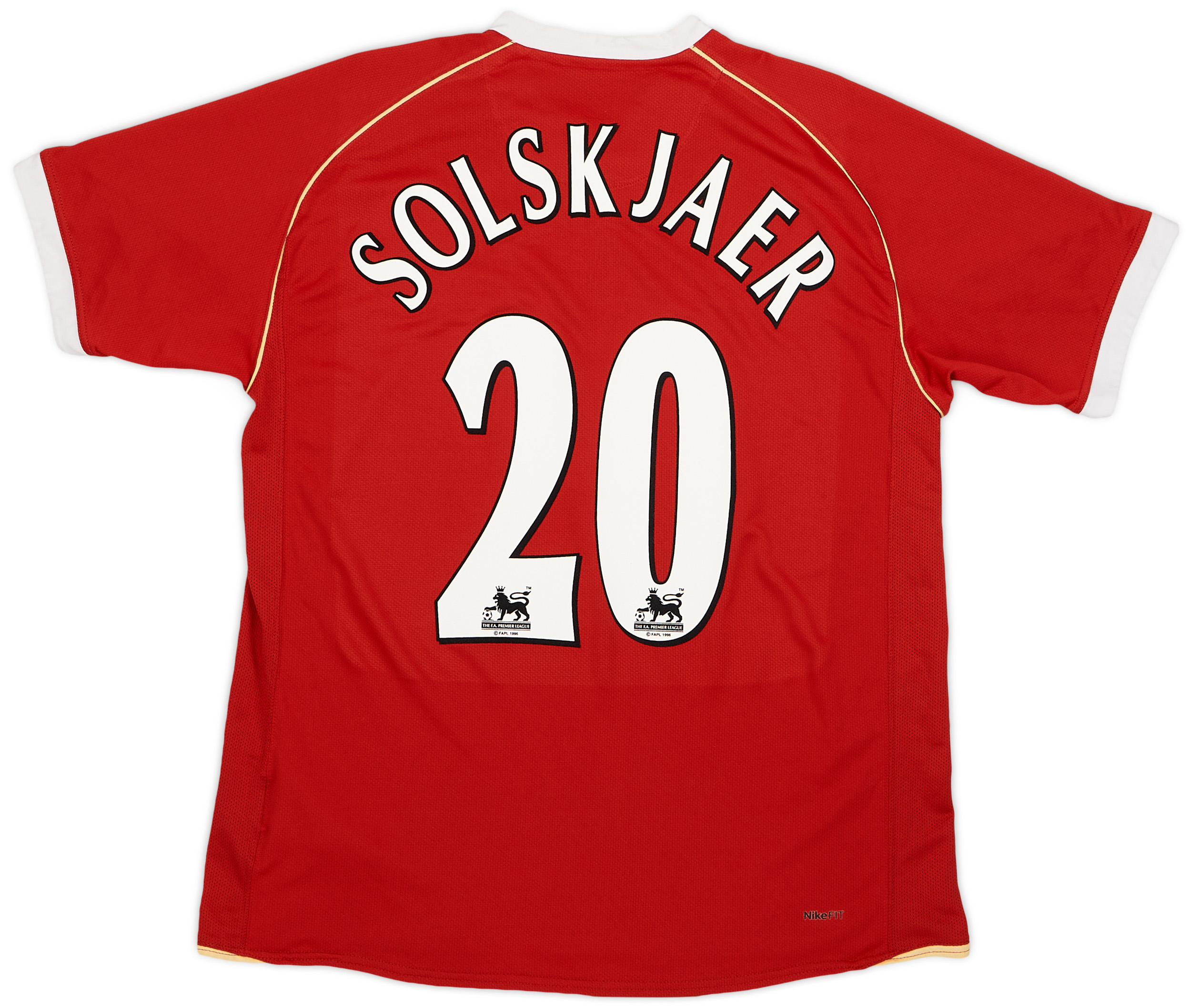 2006-07 Manchester United Home Shirt Solskjaer #20 - 8/10 - (L)