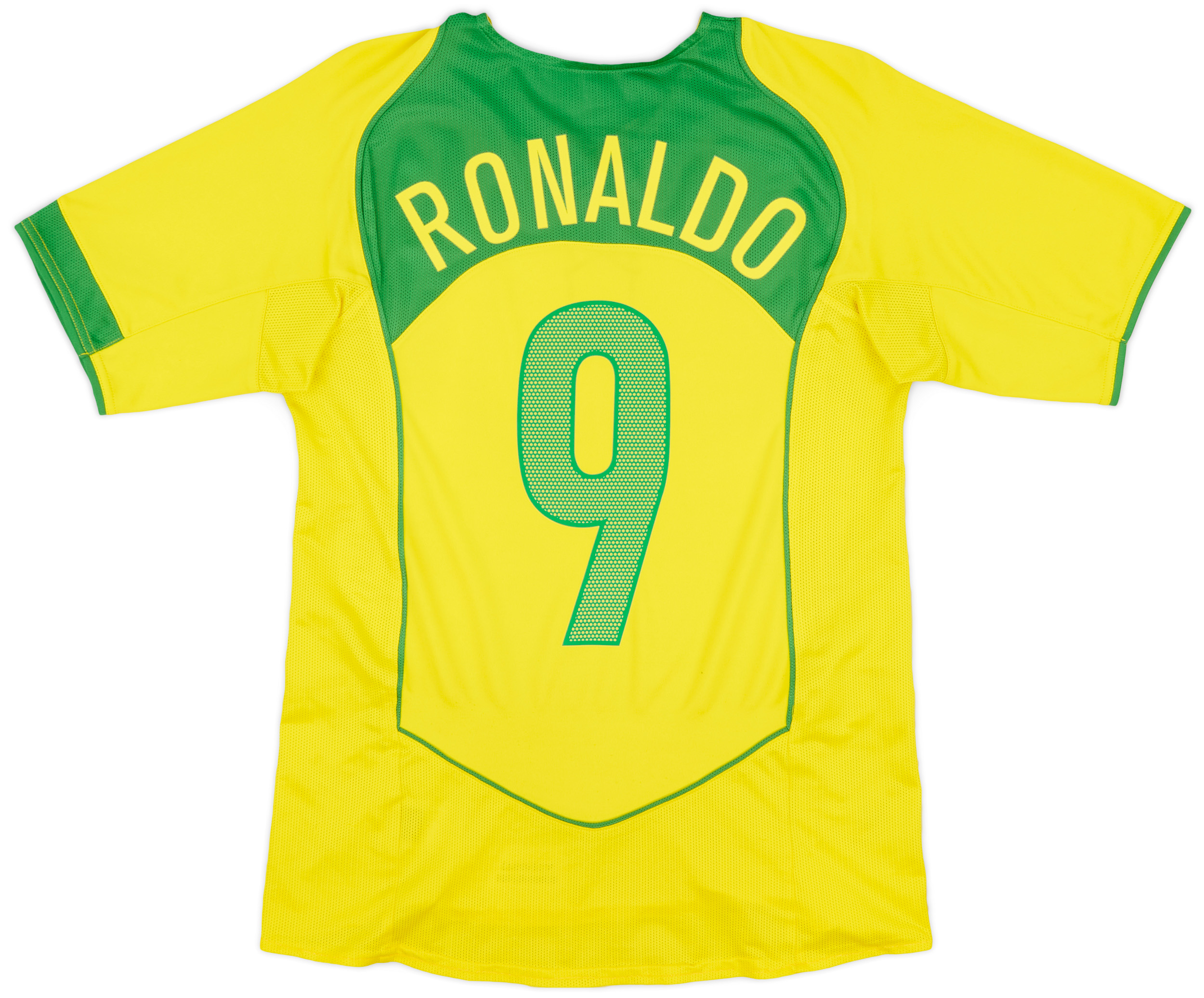 2004-06 Brazil Home Shirt Ronaldo #9 - 7/10 - (S)