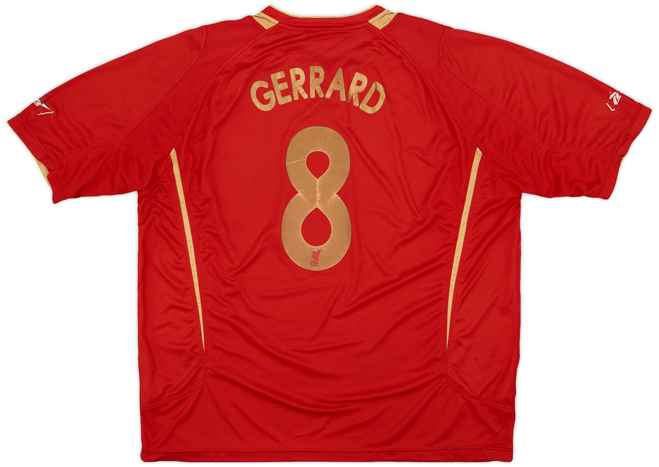 2005-06 Liverpool CL Home Shirt Gerrard #8 - 3/10 - (XXL)