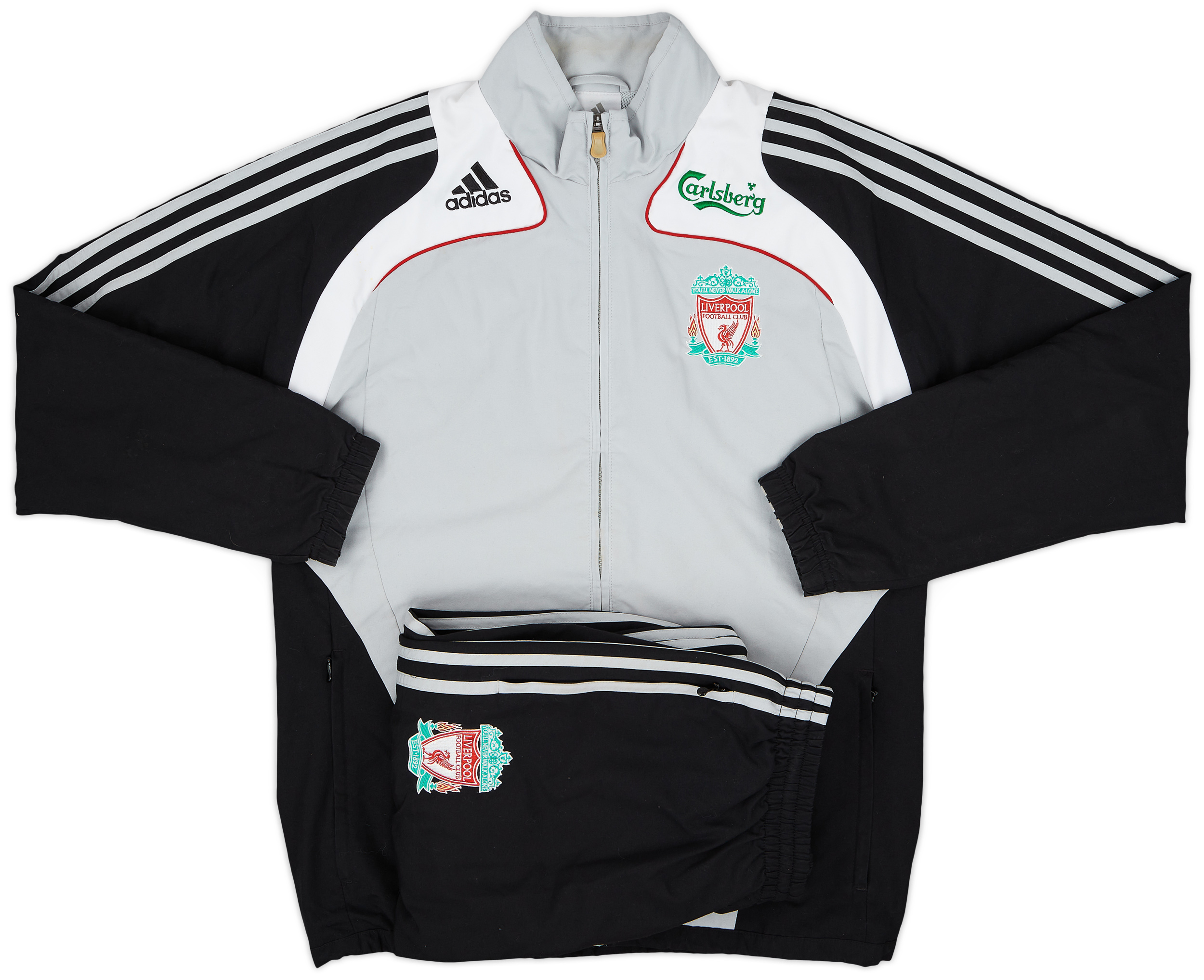 2008-09 Liverpool adidas Tracksuit - 8/10 - (M)