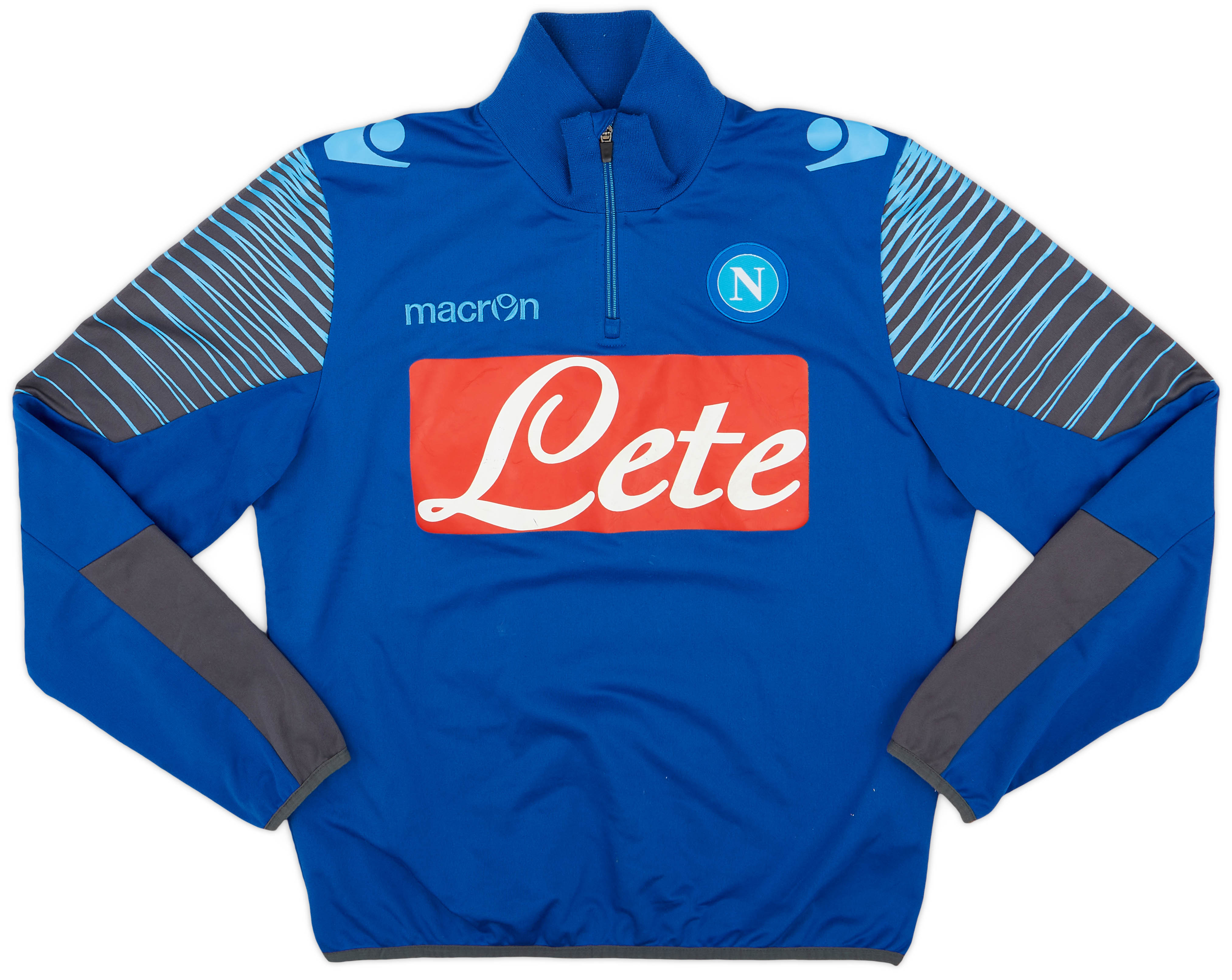 2012-13 Napoli Macron 1/4 Zip Drill Top - 7/10 - (S)