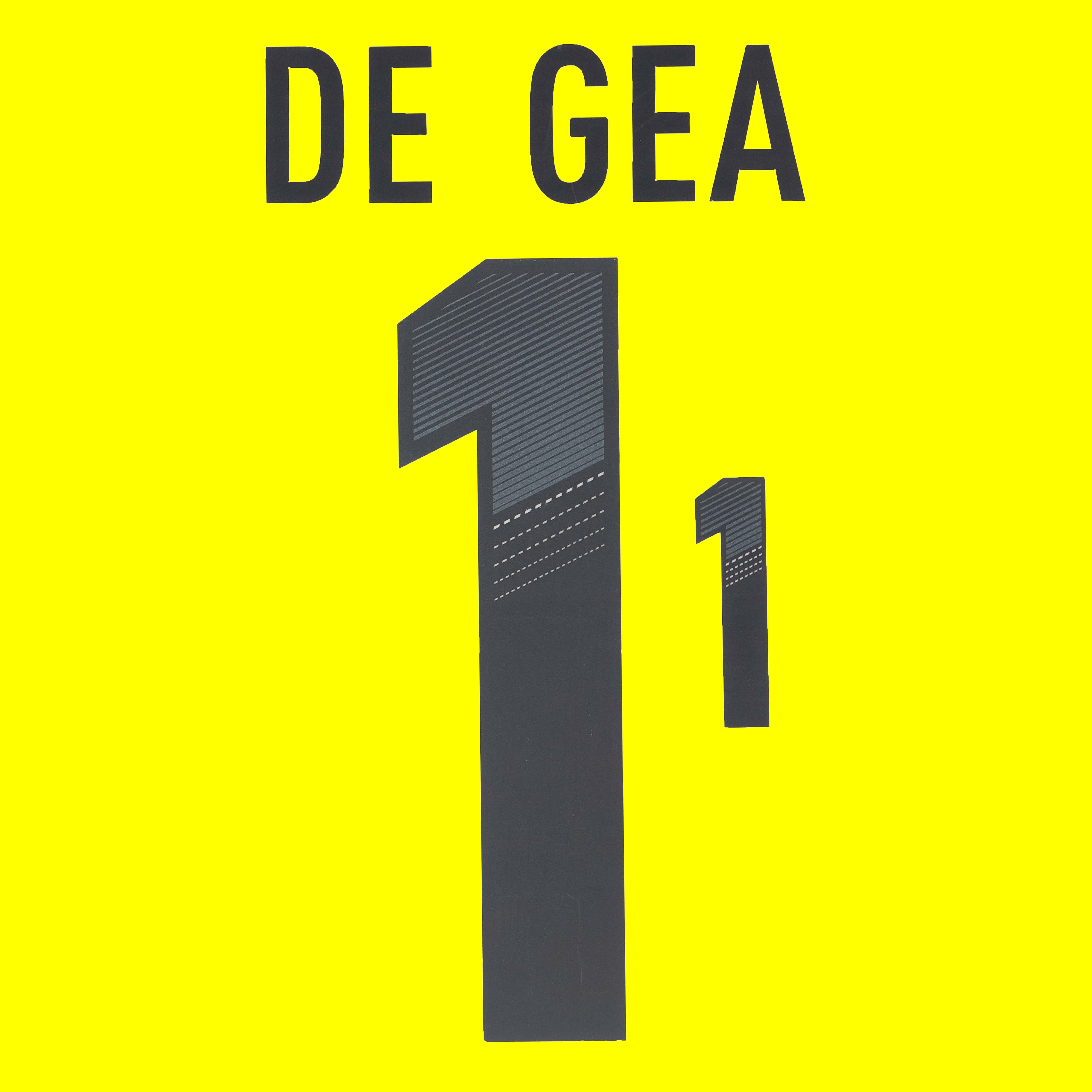 2012-14 Spain GK De Gea #1 Black Name Set