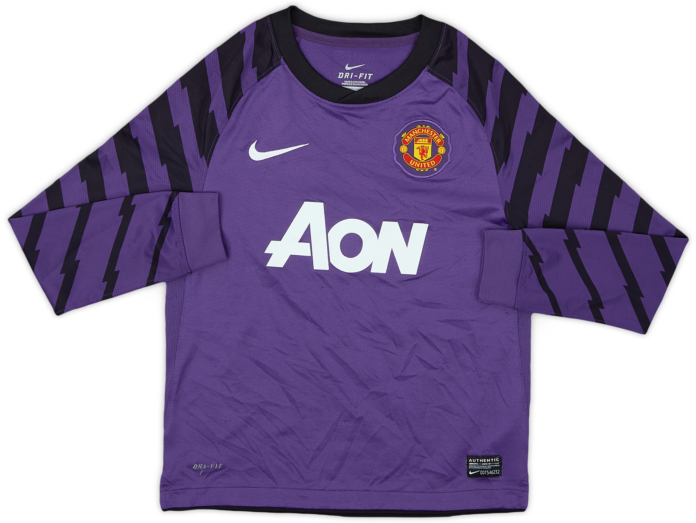 2010-11 Manchester United Purple GK Shirt - 9/10 - (S.Boys)