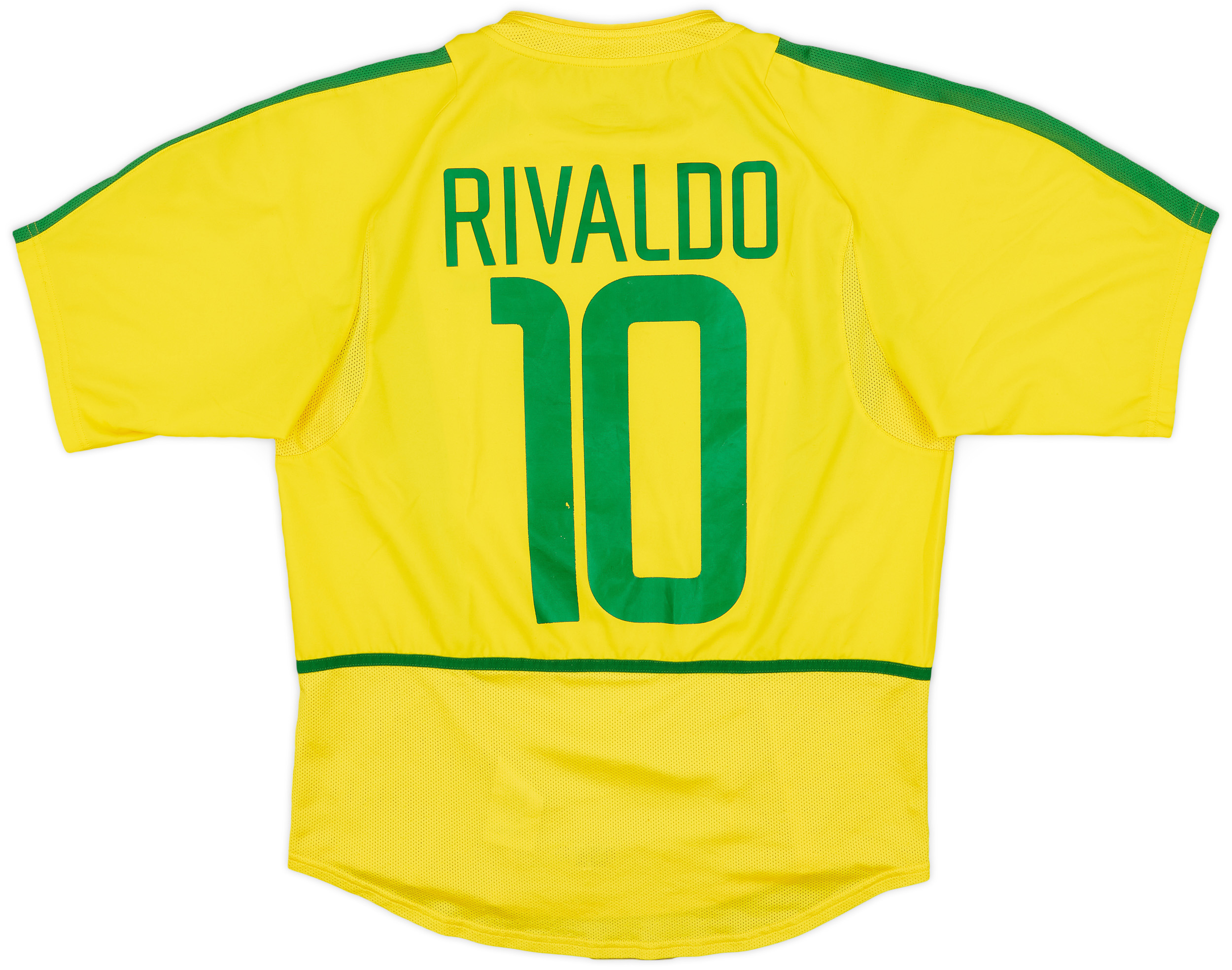 2002-04 Brazil Home Shirt Rivaldo #10 - 6/10 - (M)