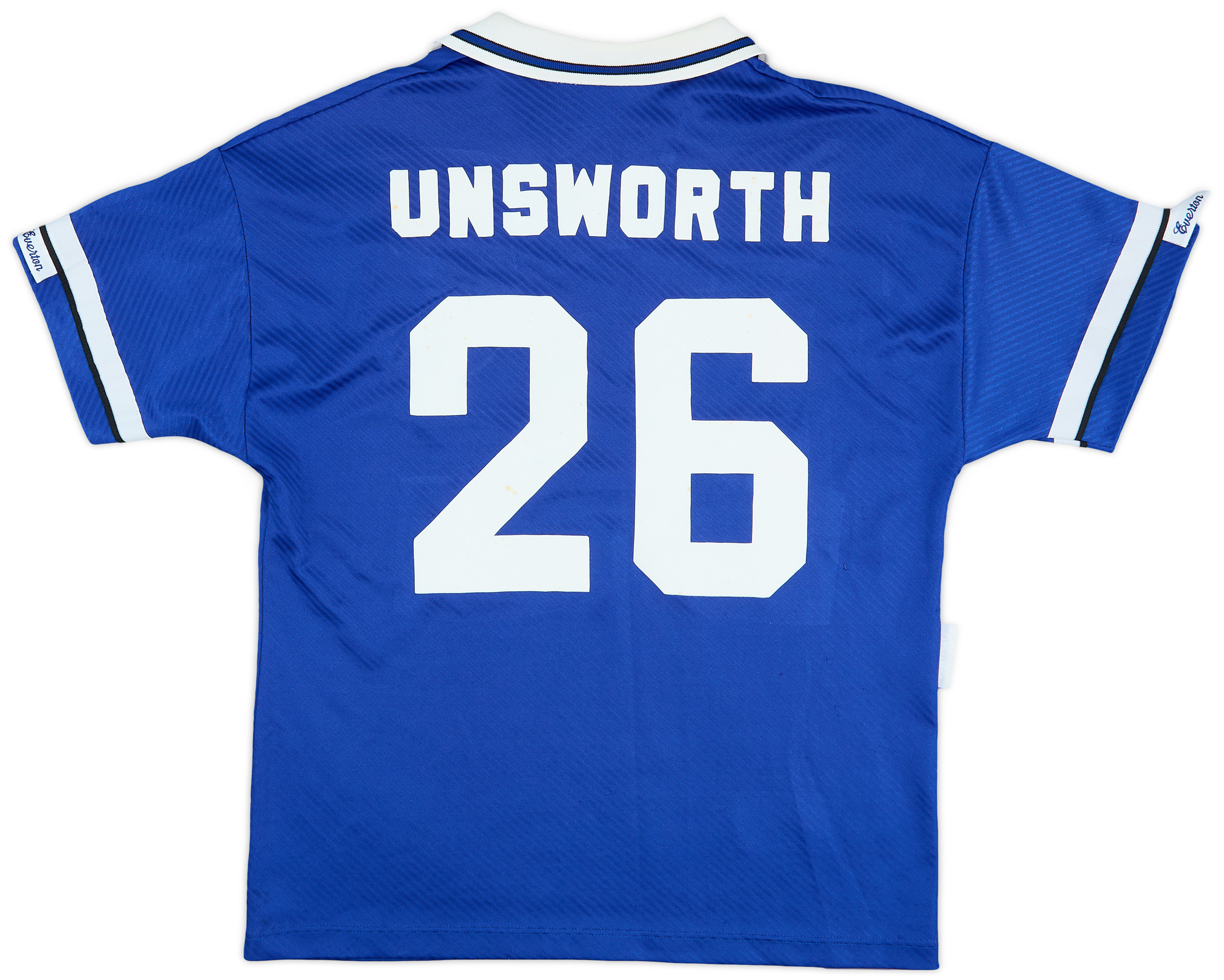 1993-95 Everton Home Shirt Unsworth #26 - 9/10 - (M)