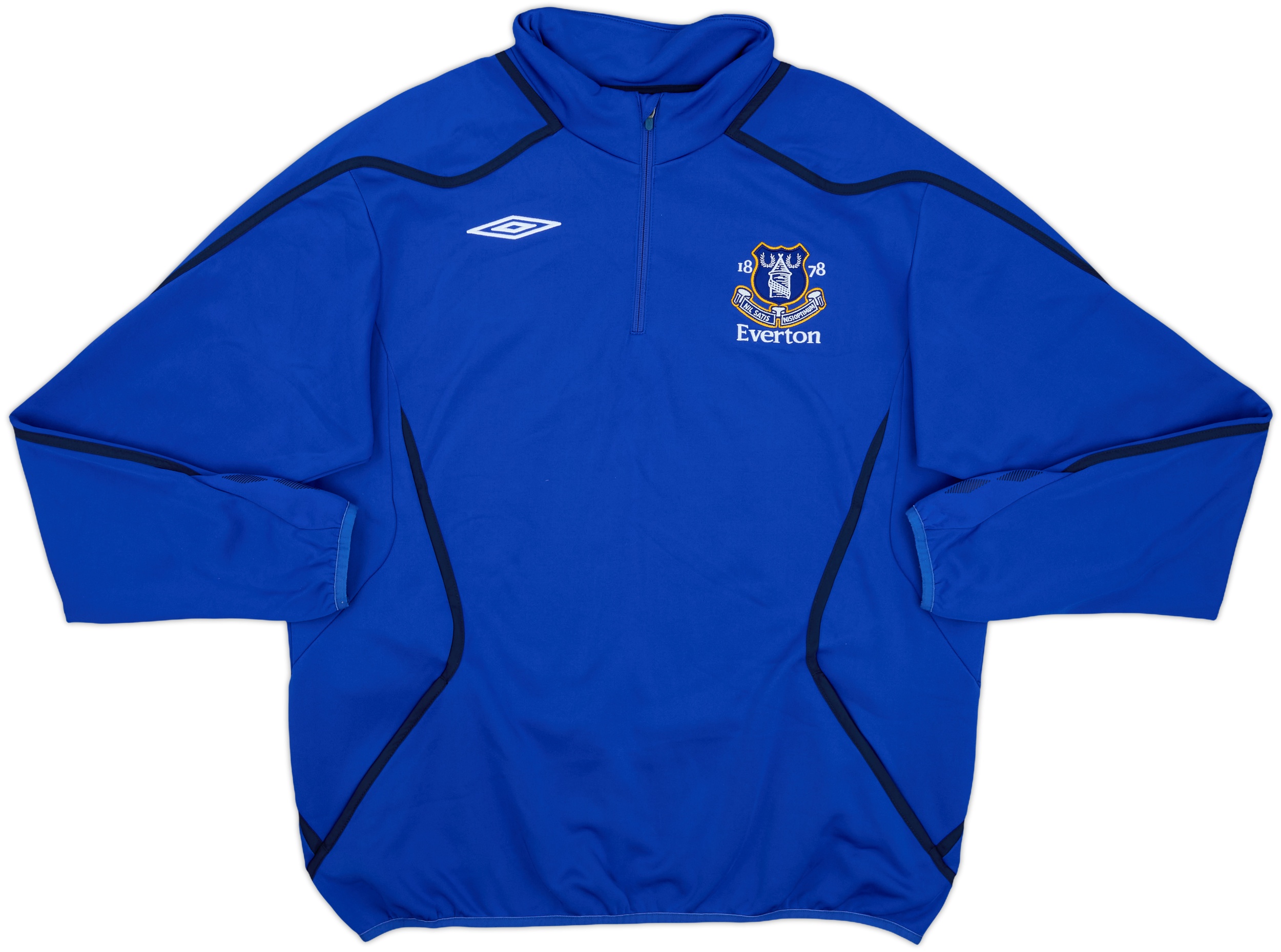2007-08 Everton Umbro 1/4 Zip Drill Top - 9/10 - (XL)