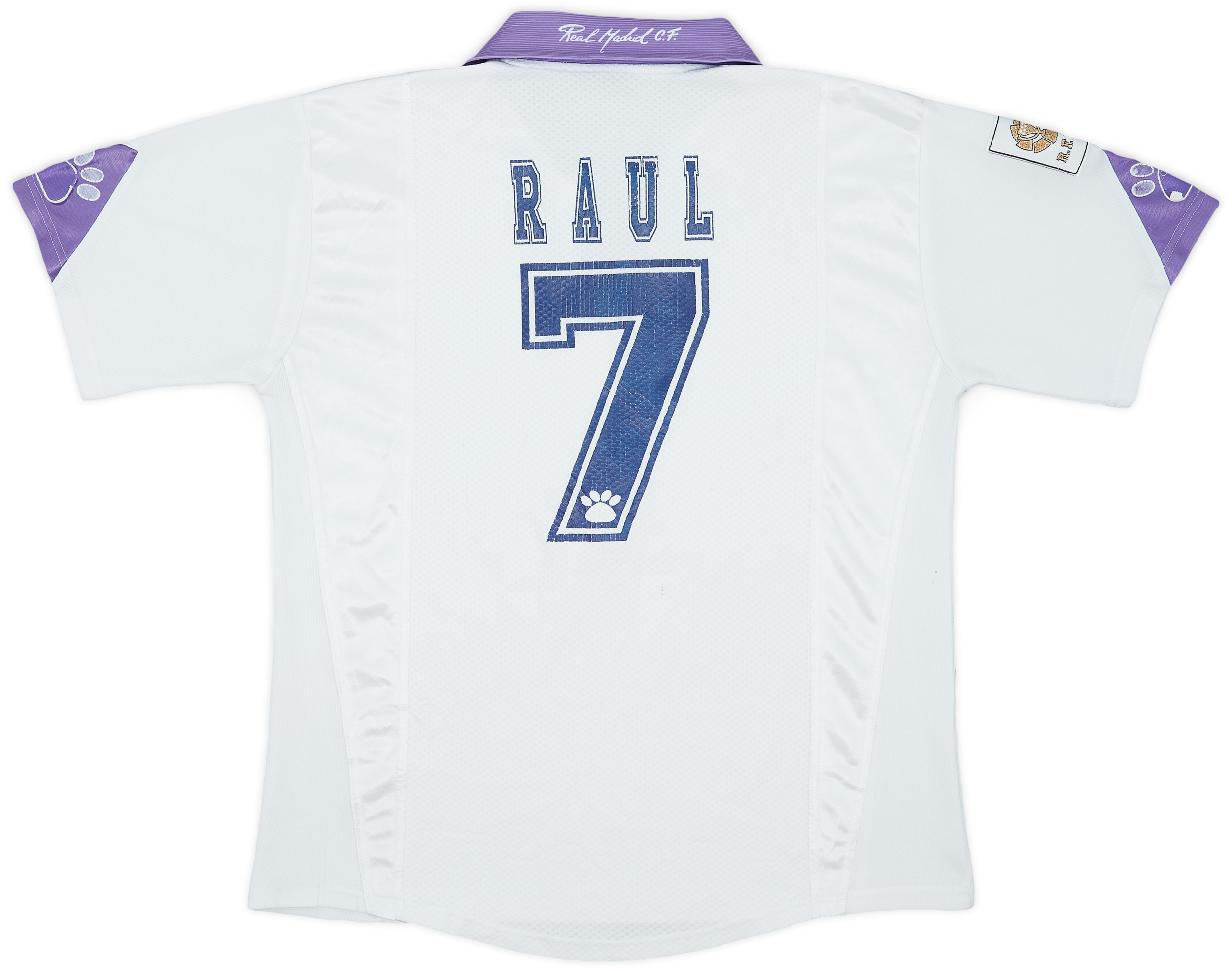 1997-98 Real Madrid Home Shirt Raul #7 - 4/10 - (S)