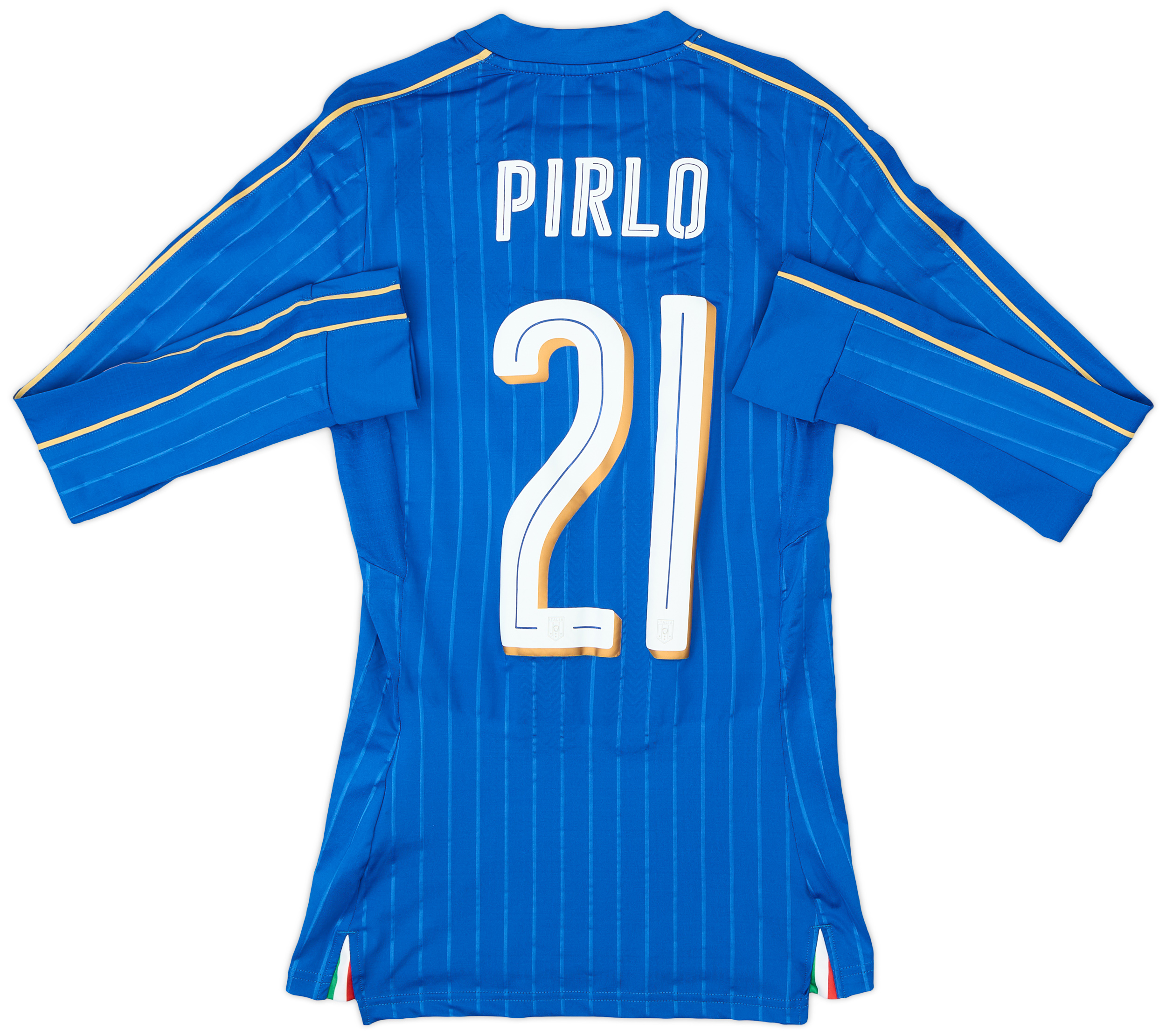 2016-17 Italy Player Issue Home L/S Shirt Pirlo #21 - 9/10 - (S)